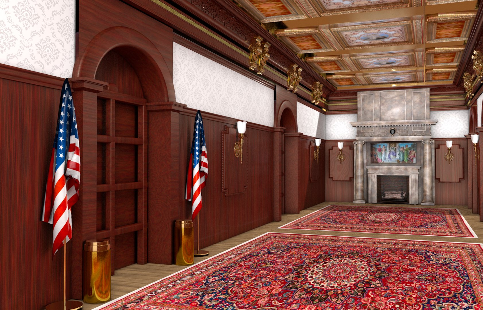 3D Library Congress Members Room - TurboSquid 1281945