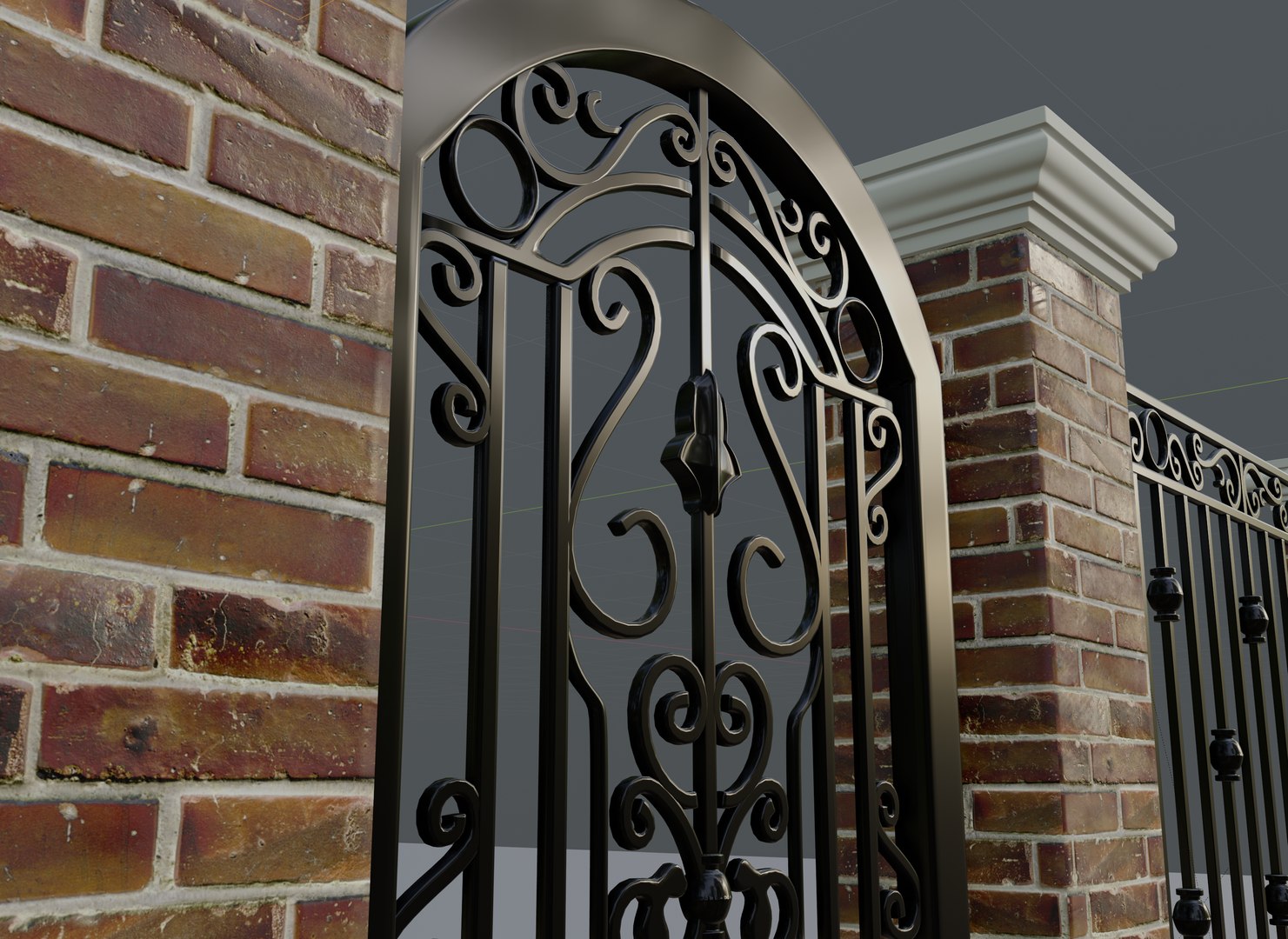 3D Classic Gate And Fence Model - TurboSquid 1820399