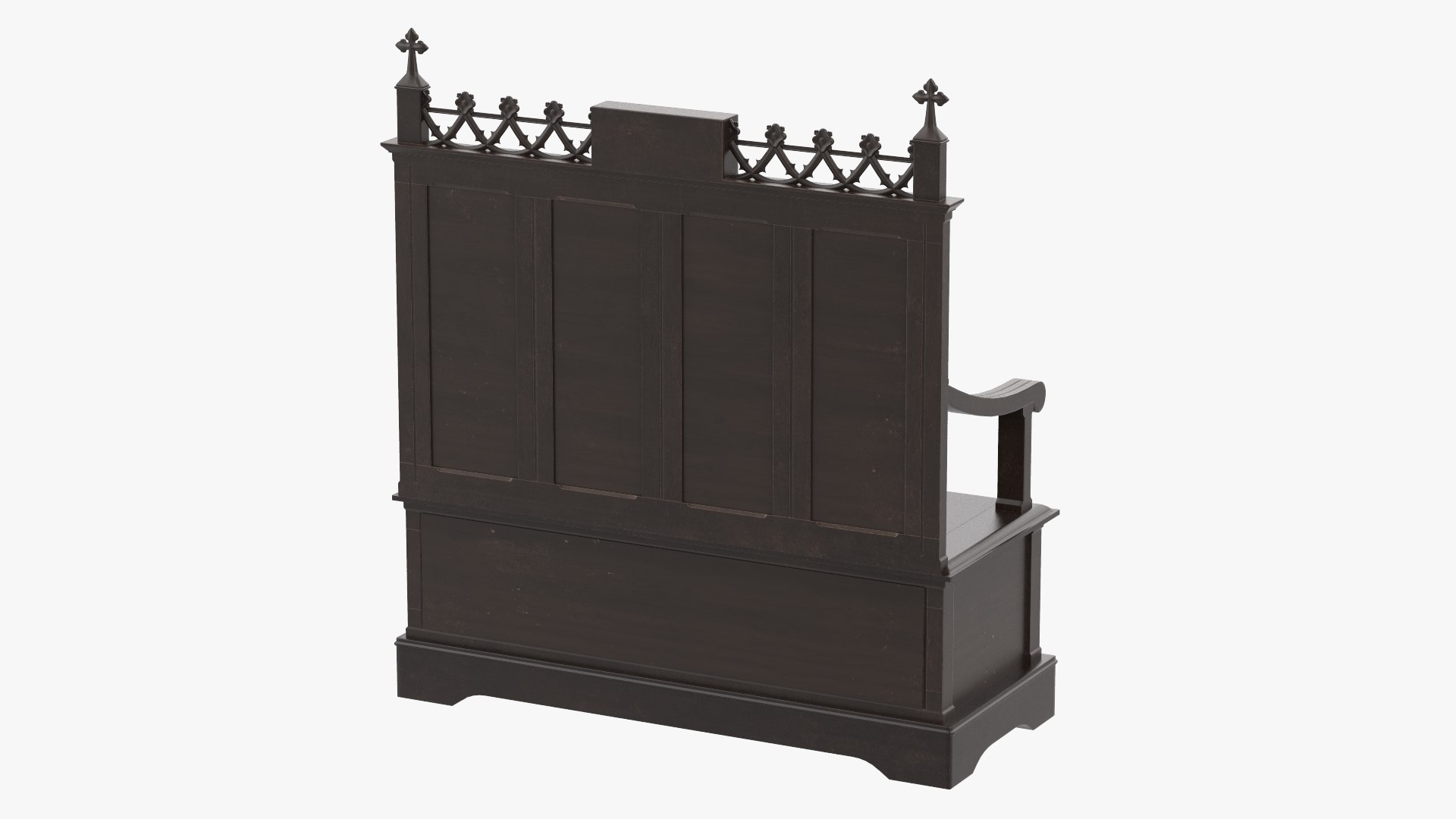 Gothic Revival Antique Bench 3D Model - TurboSquid 2402790