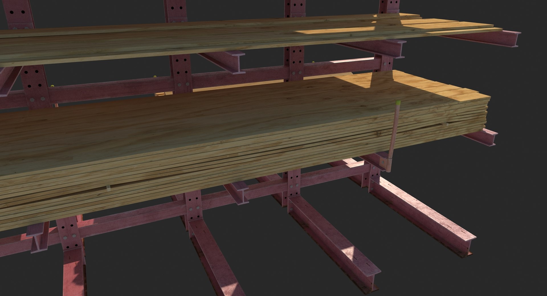 3d Model Modular Racks Loaded