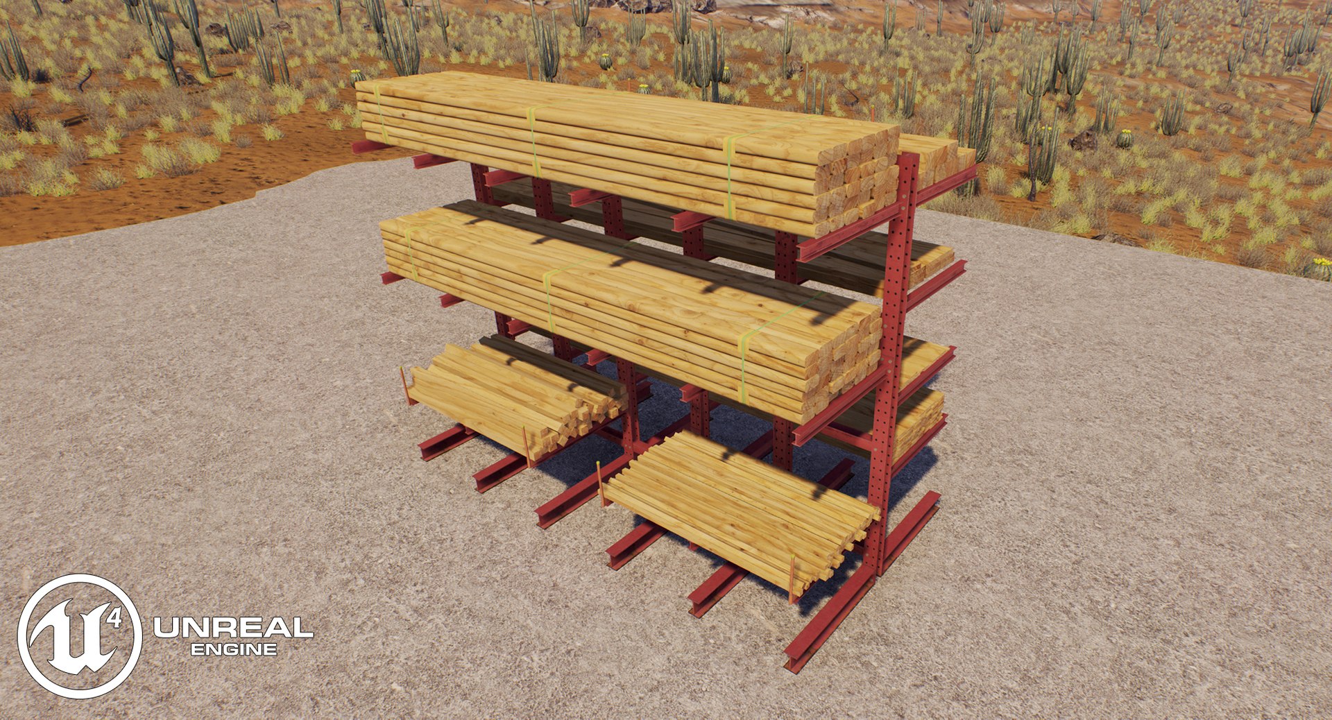 3d Model Modular Racks Loaded