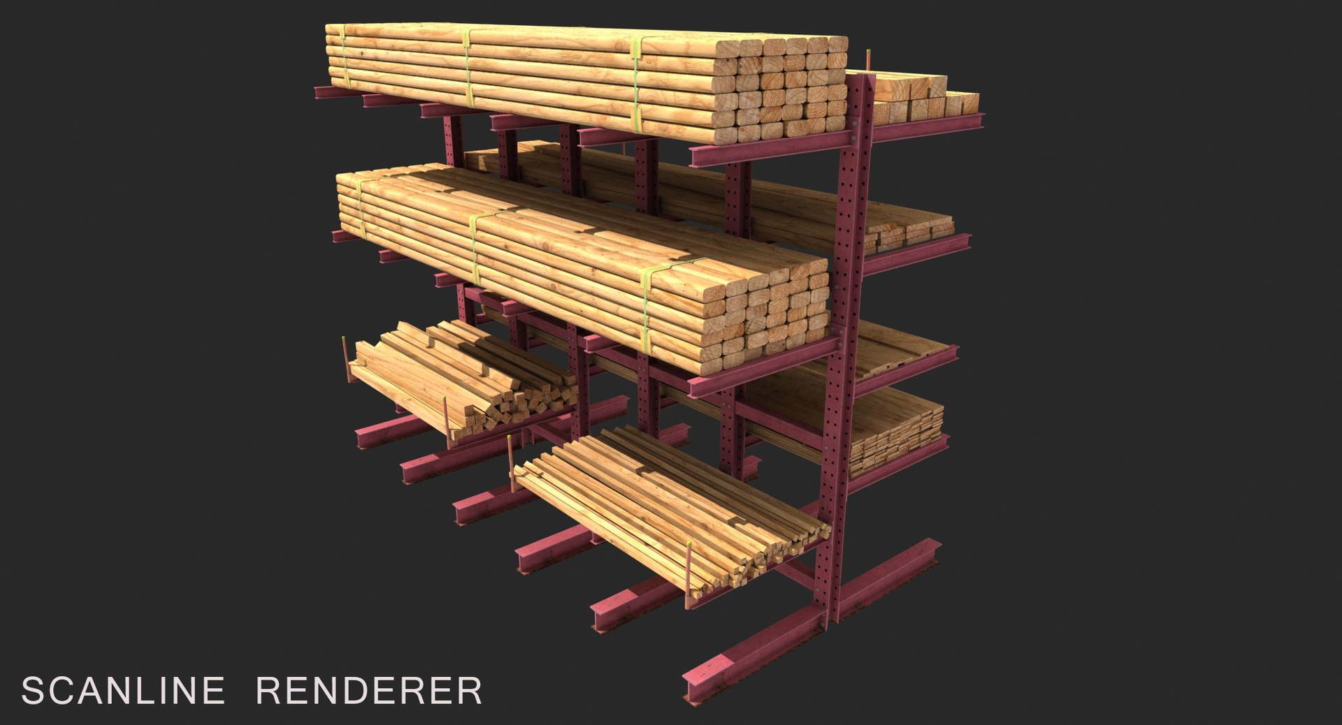 3d Model Modular Racks Loaded