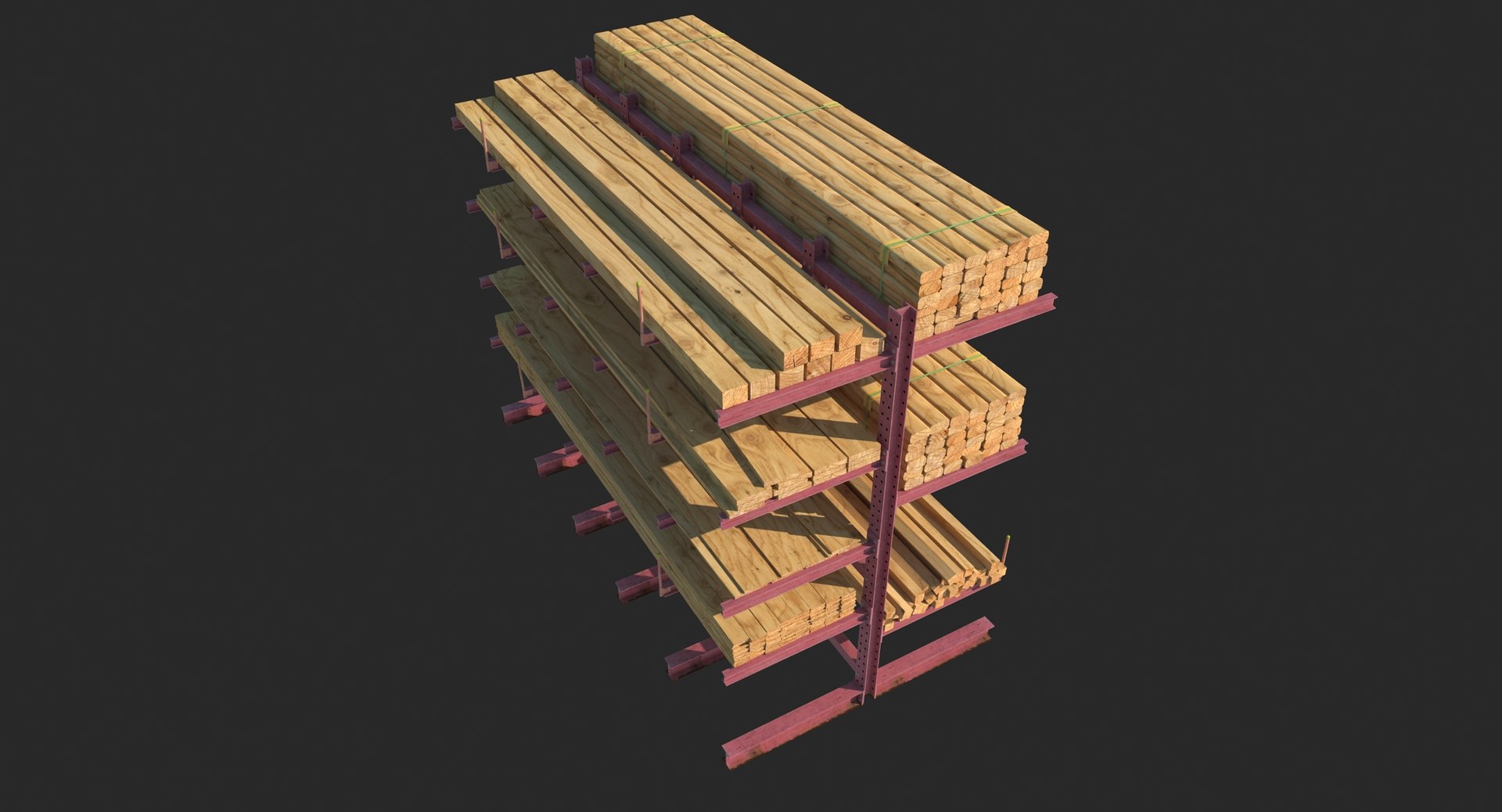 3d Model Modular Racks Loaded