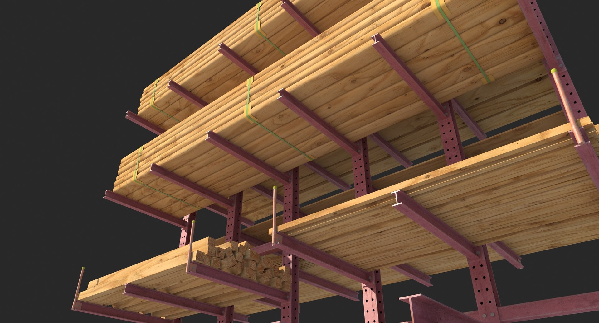 3d Model Modular Racks Loaded