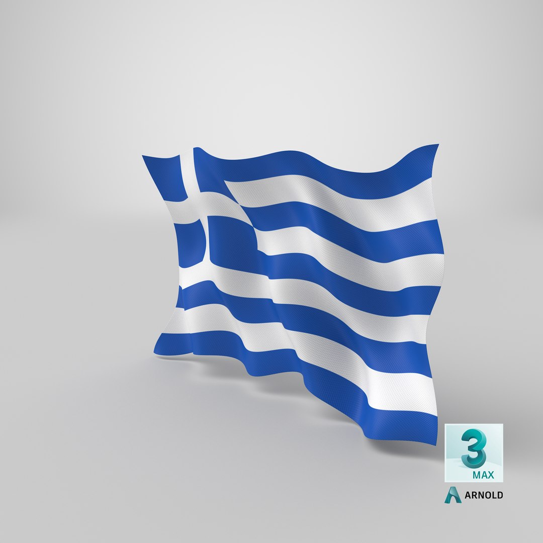 Realistic greece flag 3D model - TurboSquid 1614822
