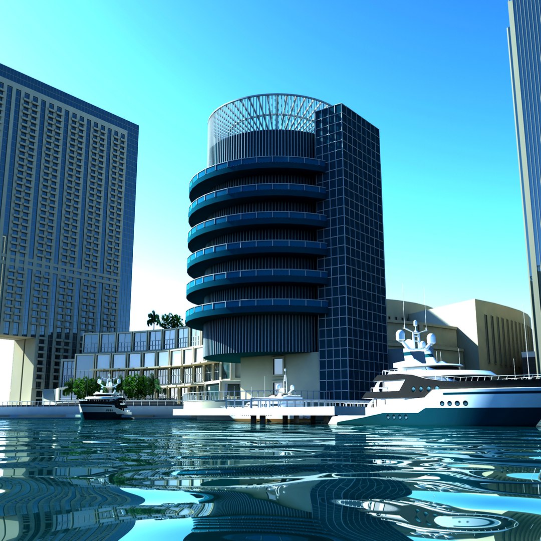 Dubai Marina Mall 3d Model