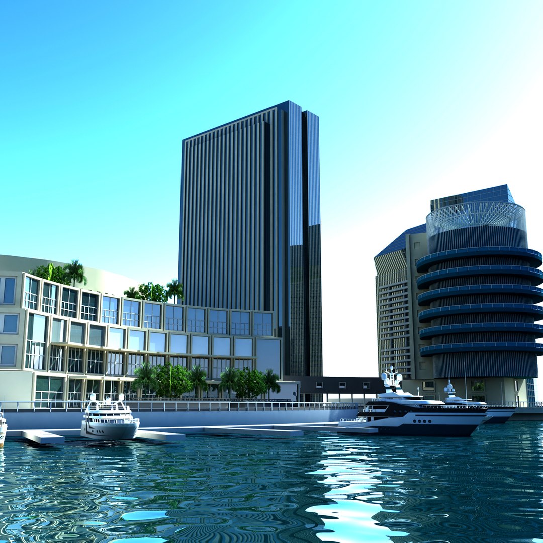 Dubai Marina Mall 3d Model