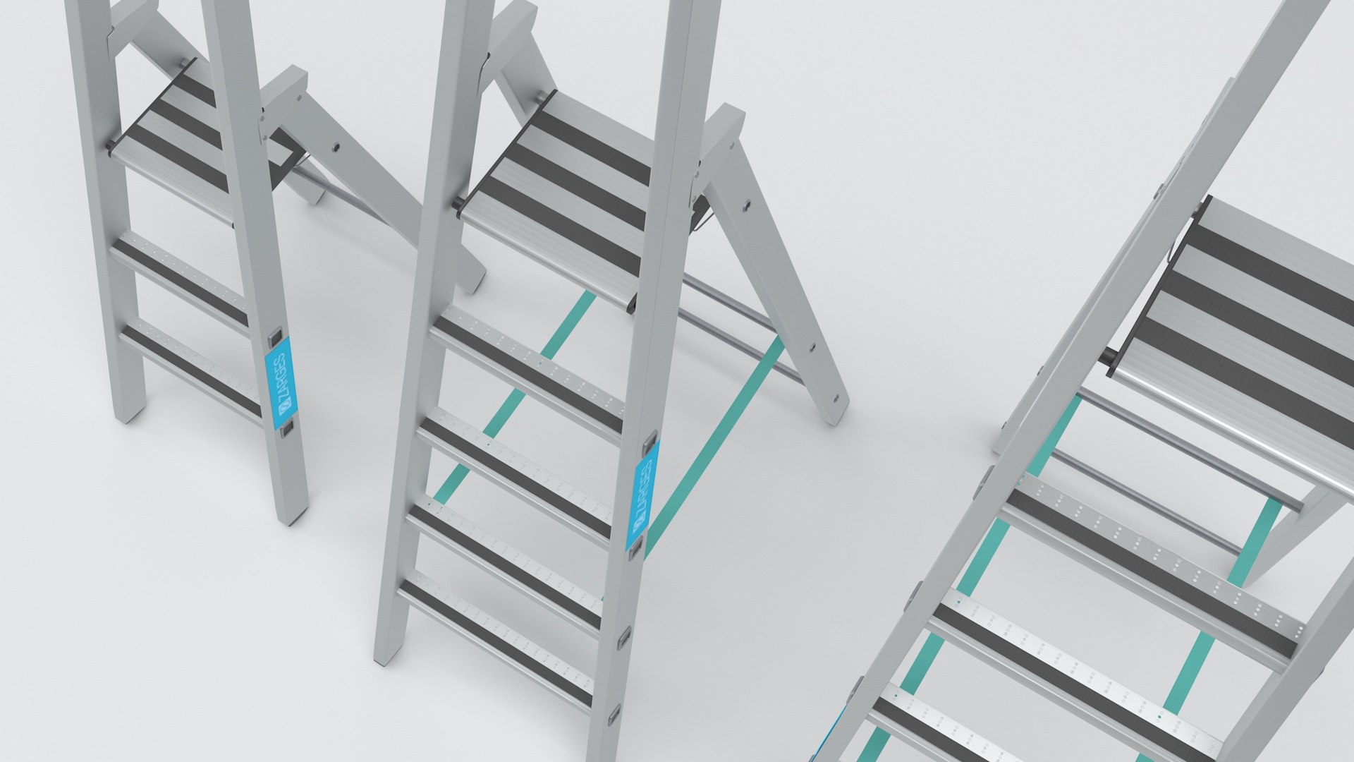 Zarges Ladder 3-5-7 3D Model - TurboSquid 2113421