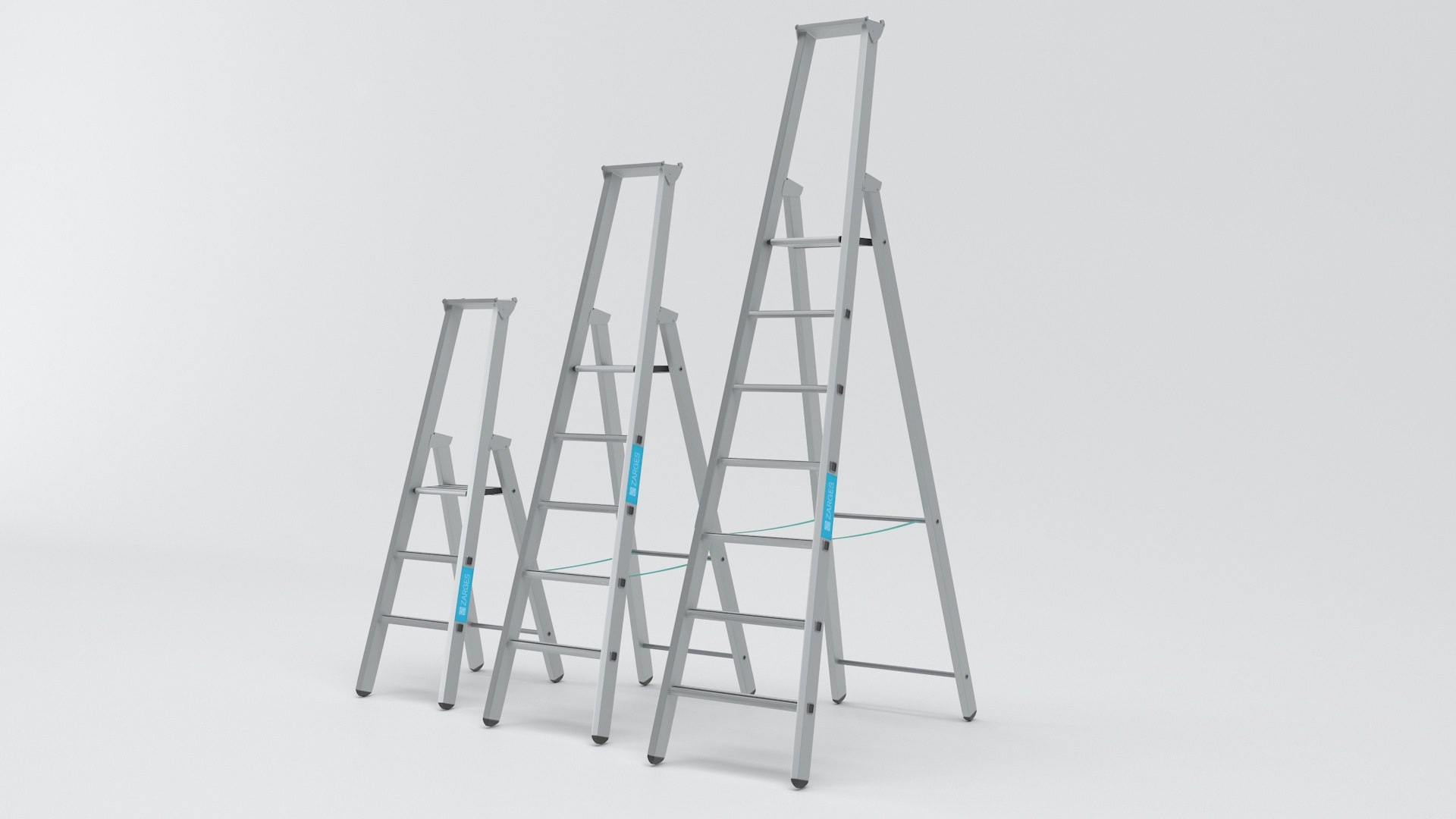 Zarges Ladder 3-5-7 3D Model - TurboSquid 2113421