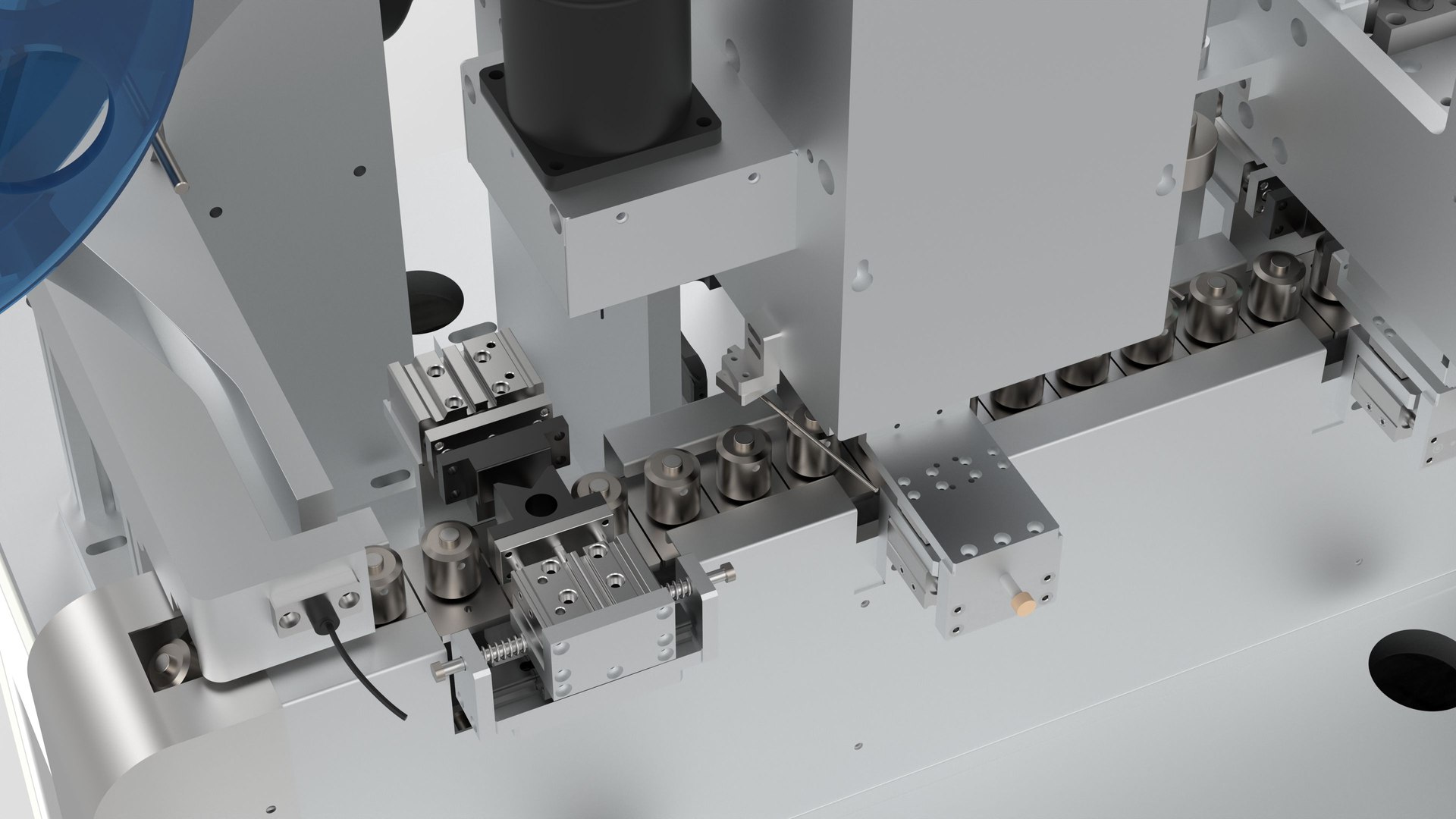 3D Automatic Cylindrical Lithium Battery Sleeve Labeling Machine Model ...