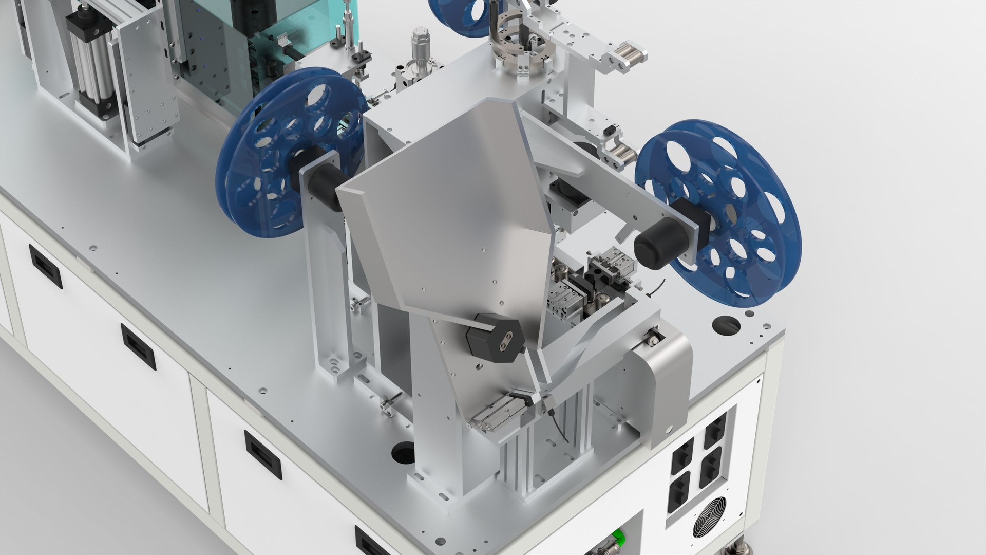 3D Automatic Cylindrical Lithium Battery Sleeve Labeling Machine Model ...