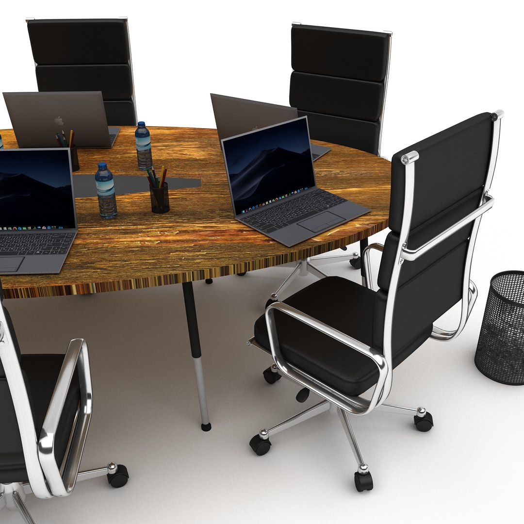 Office Round Meeting Table 09 3D Model - TurboSquid 2006826