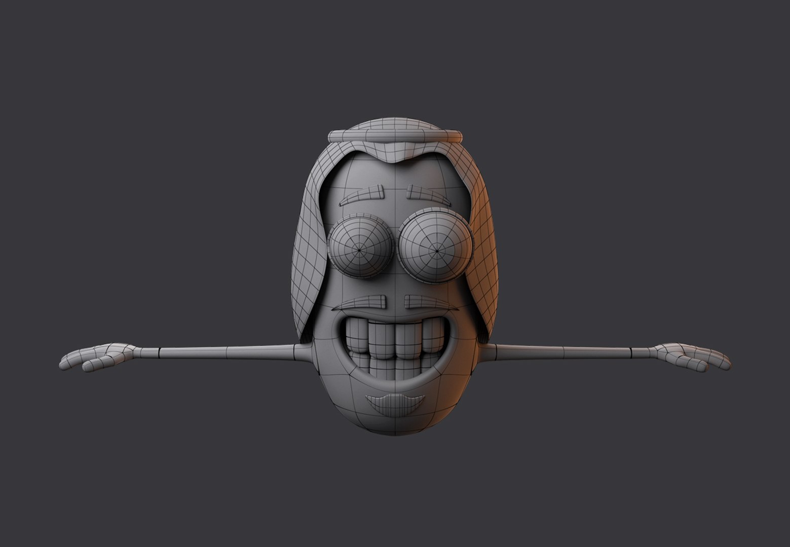 Simple arabic character 3D model - TurboSquid 1429987