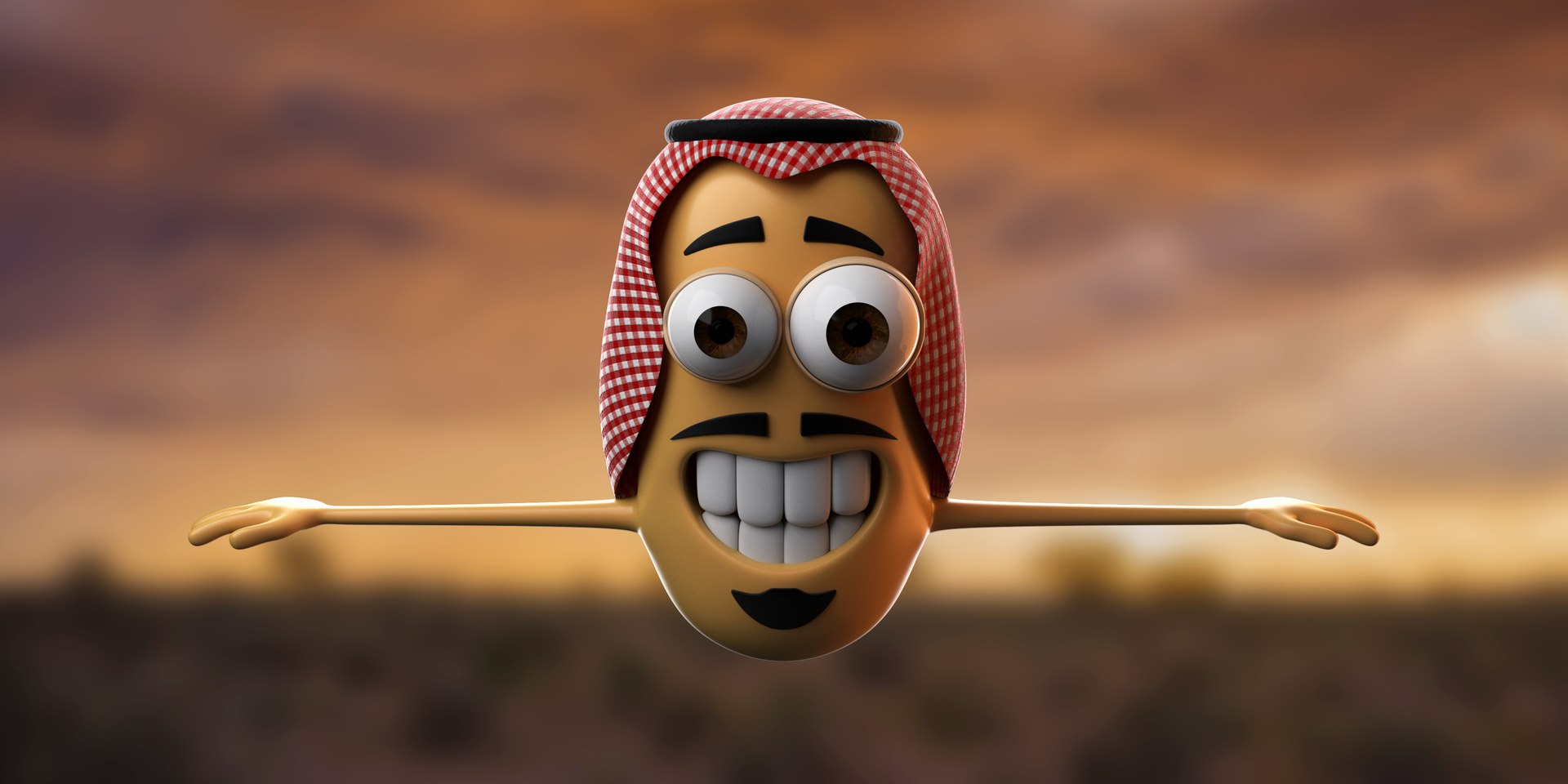 Simple arabic character 3D model - TurboSquid 1429987