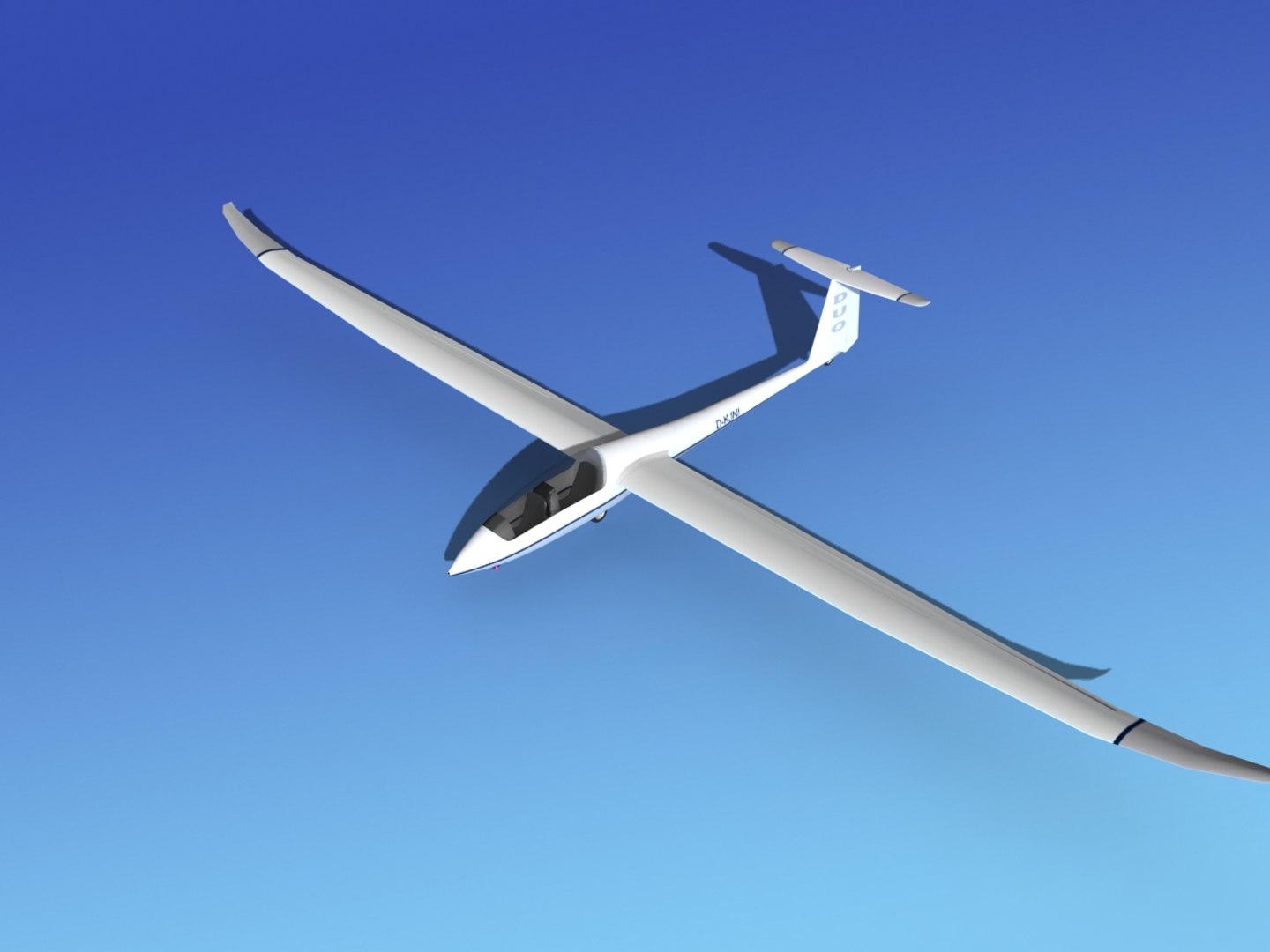 Discus Duo Sailplane Plane 3d Max