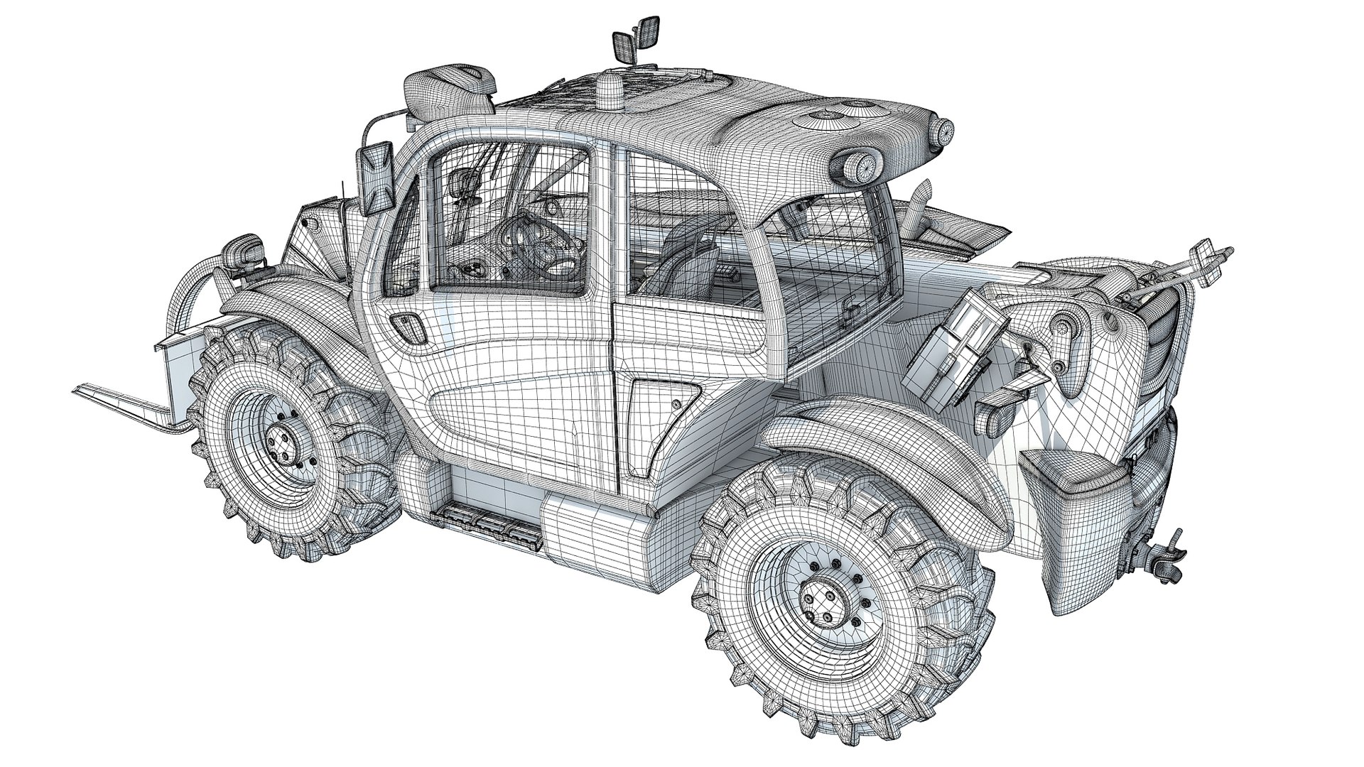 Handler Telehandler 3D Model - TurboSquid 1673081