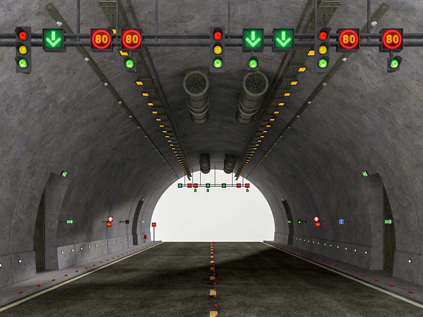 3D Road Tunnel Model - TurboSquid 2126528