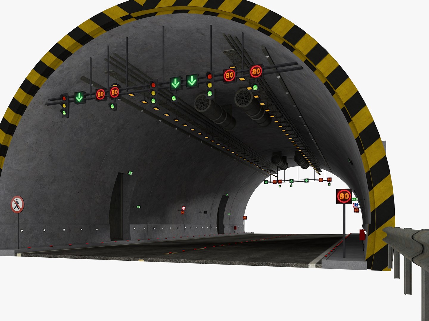 3D Road Tunnel Model - TurboSquid 2126528