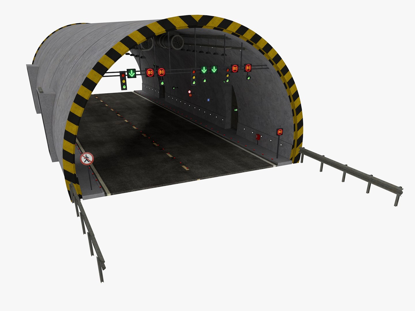 3D Road Tunnel Model - TurboSquid 2126528