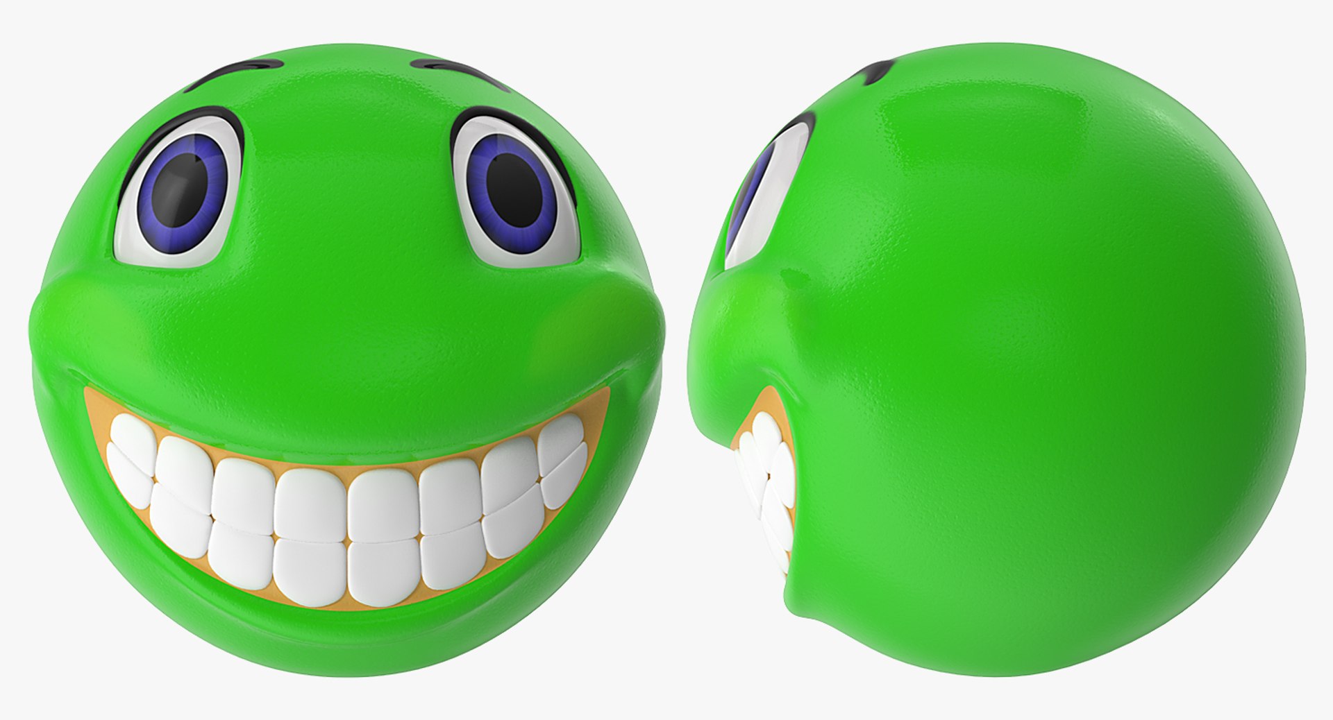 Green Smile Face 3D Model - TurboSquid 1275780