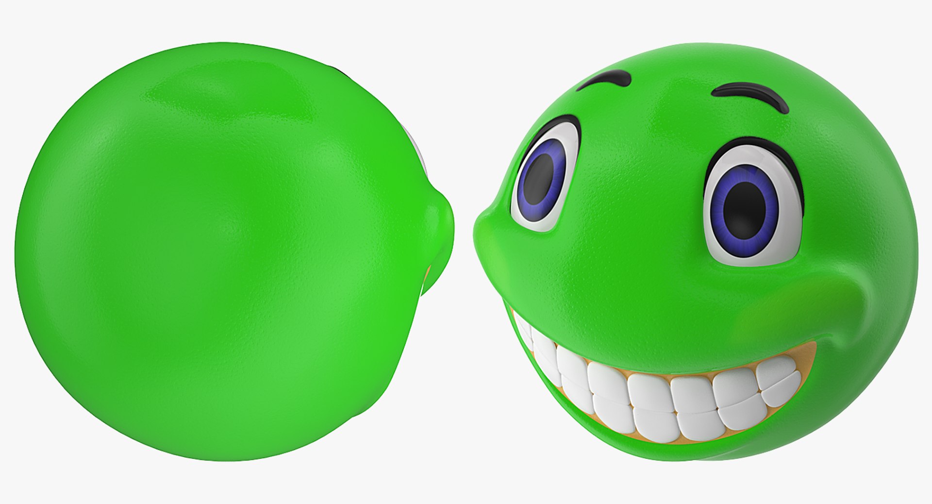 Green Smile Face 3D Model - TurboSquid 1275780