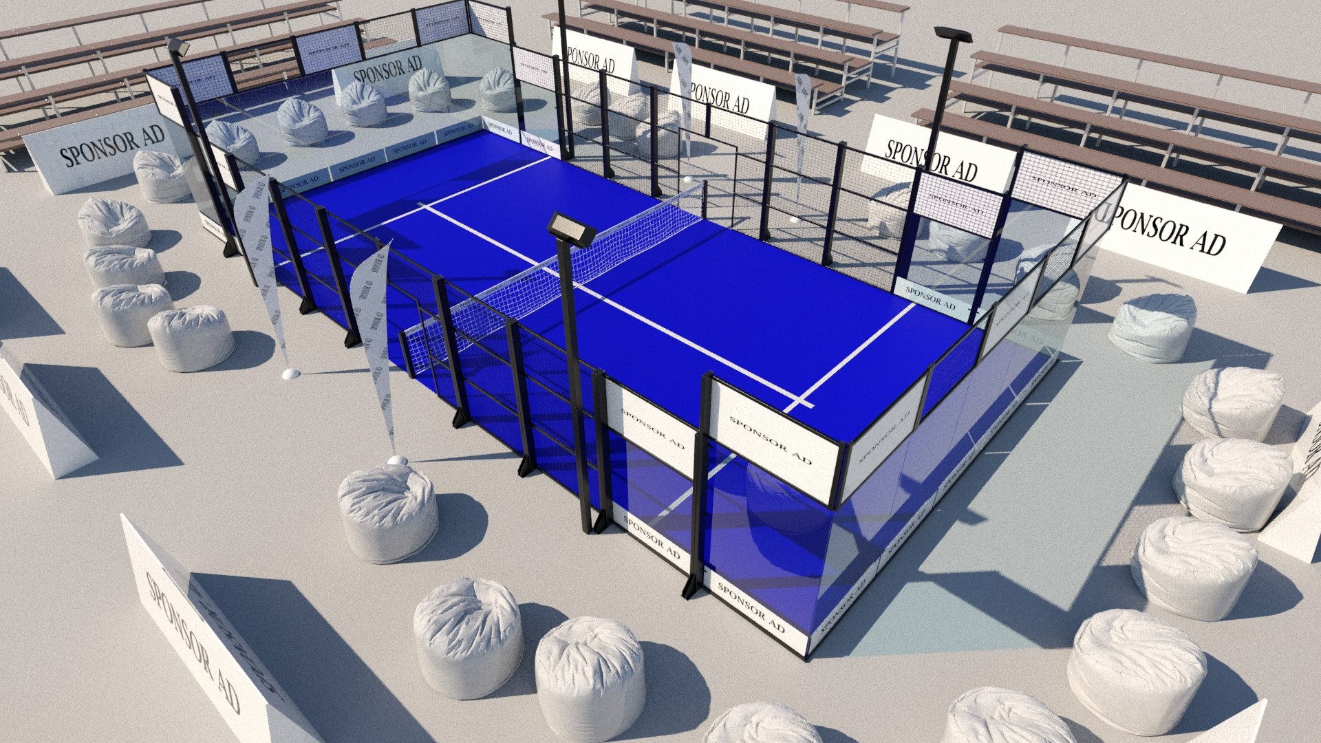3D Panoramic Padel Court - TurboSquid 1817047