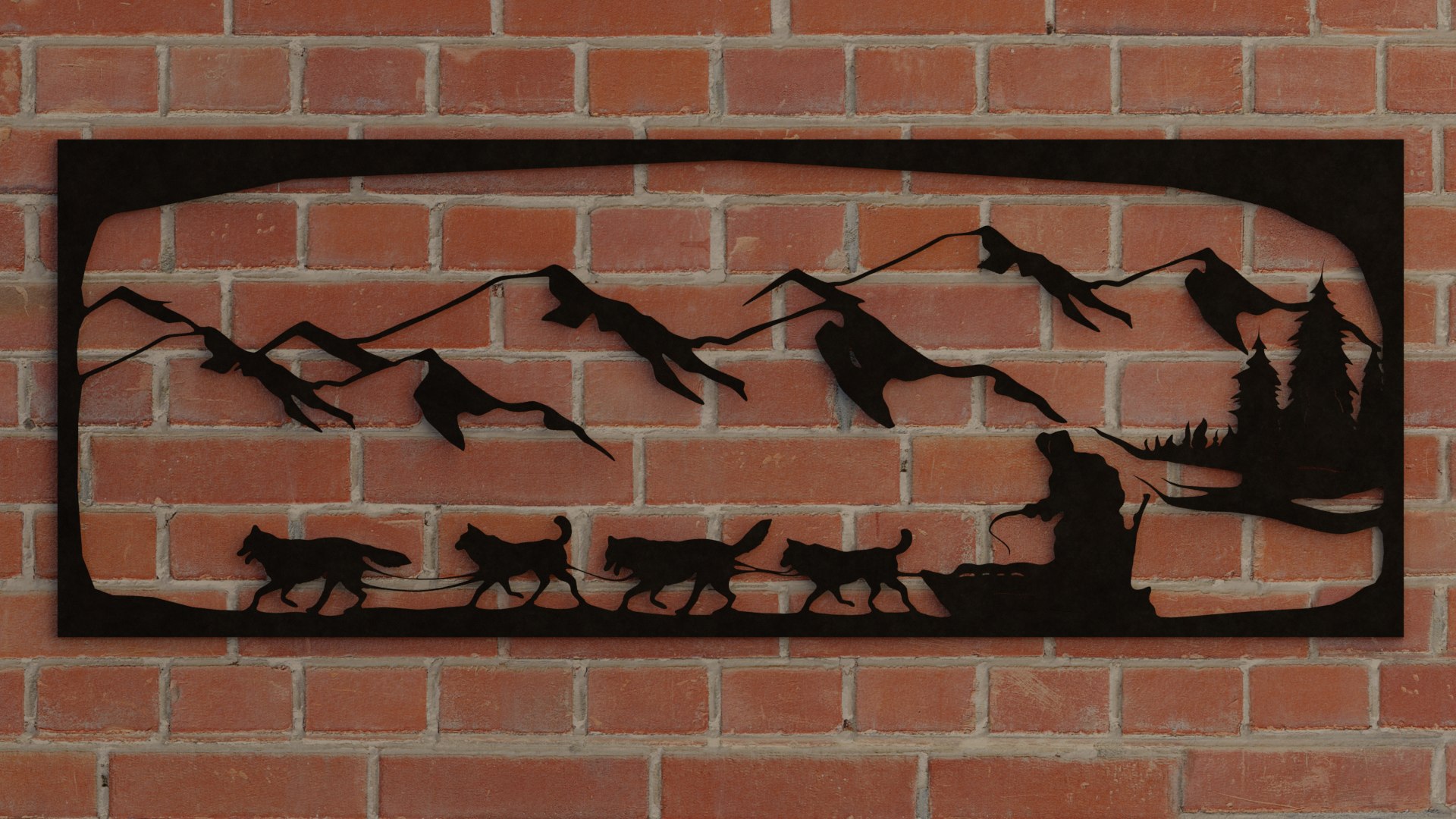 Metal Wall Art Dog Team 3D Model - TurboSquid 1844427