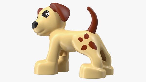 modelo 3d Perro Lego Duplo con manchas marrones - TurboSquid 1825834