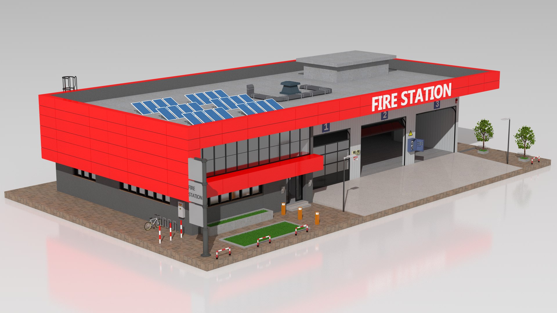 3D Fire Station - TurboSquid 1919213