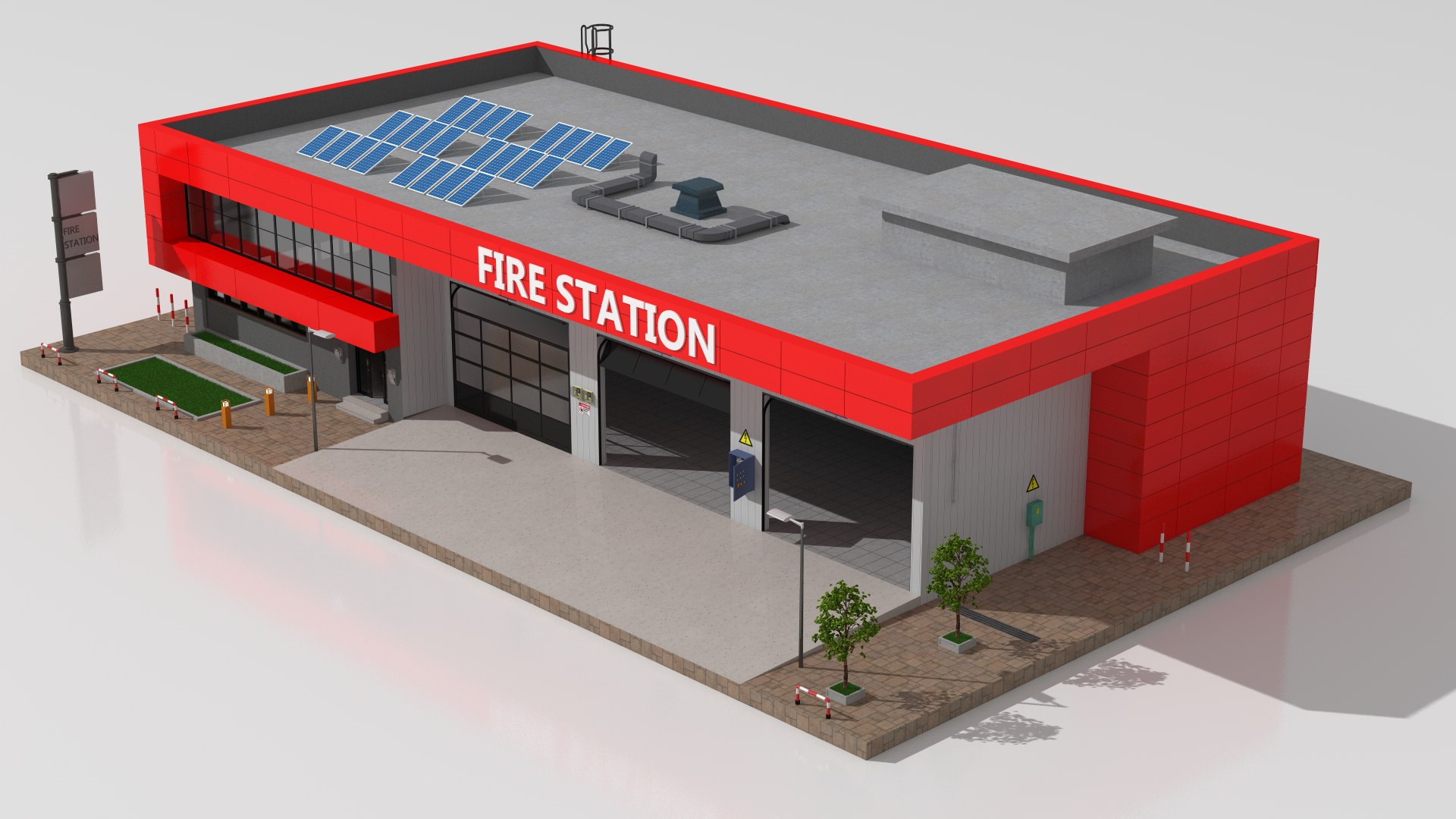 3D Fire Station - TurboSquid 1919213