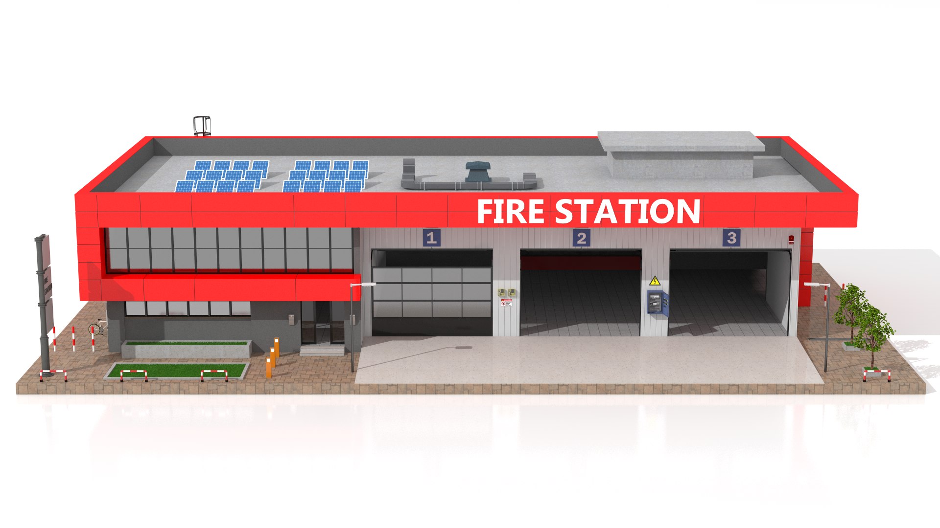 3D Fire Station - TurboSquid 1919213
