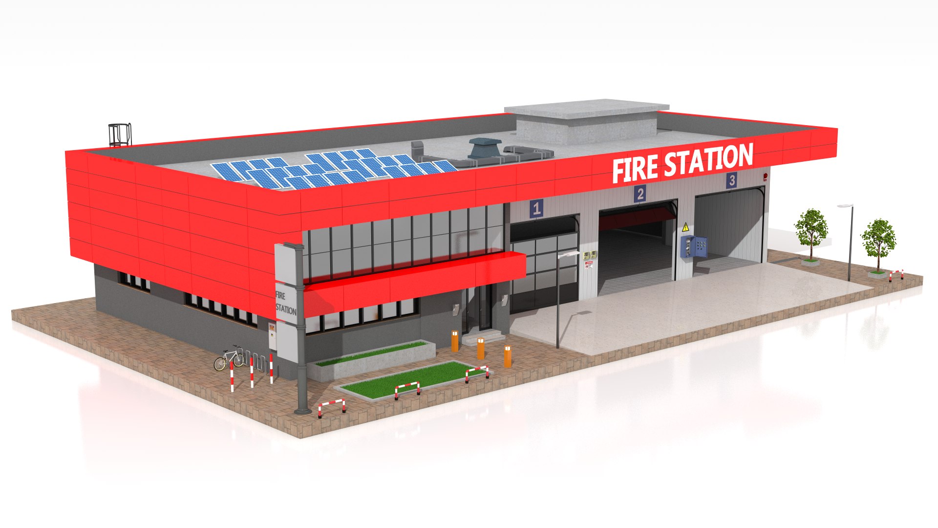 3D Fire Station - TurboSquid 1919213