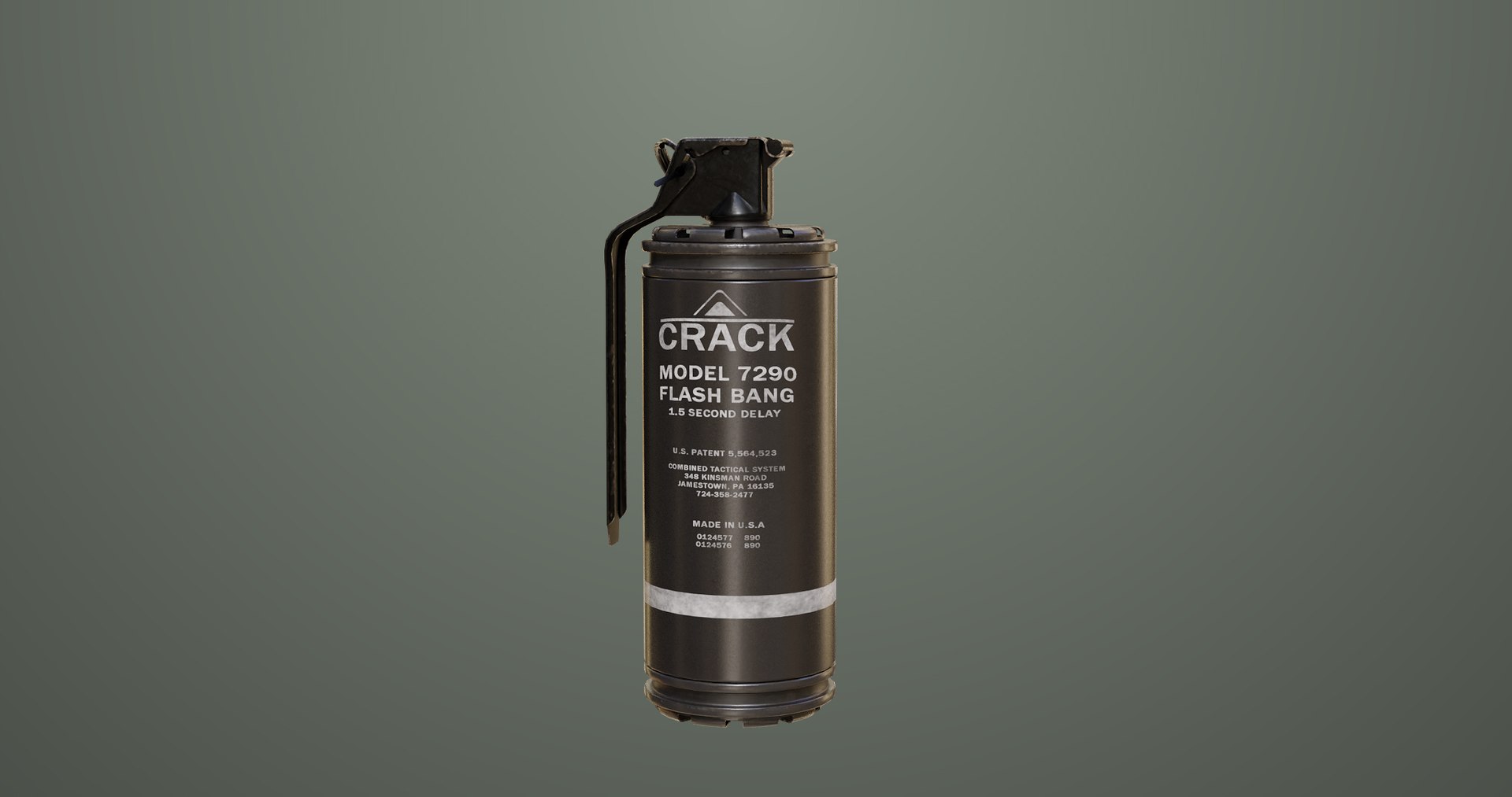 Smoke And Flash Grenades Single Mat All PBR Unity UE Textures 3D Model ...