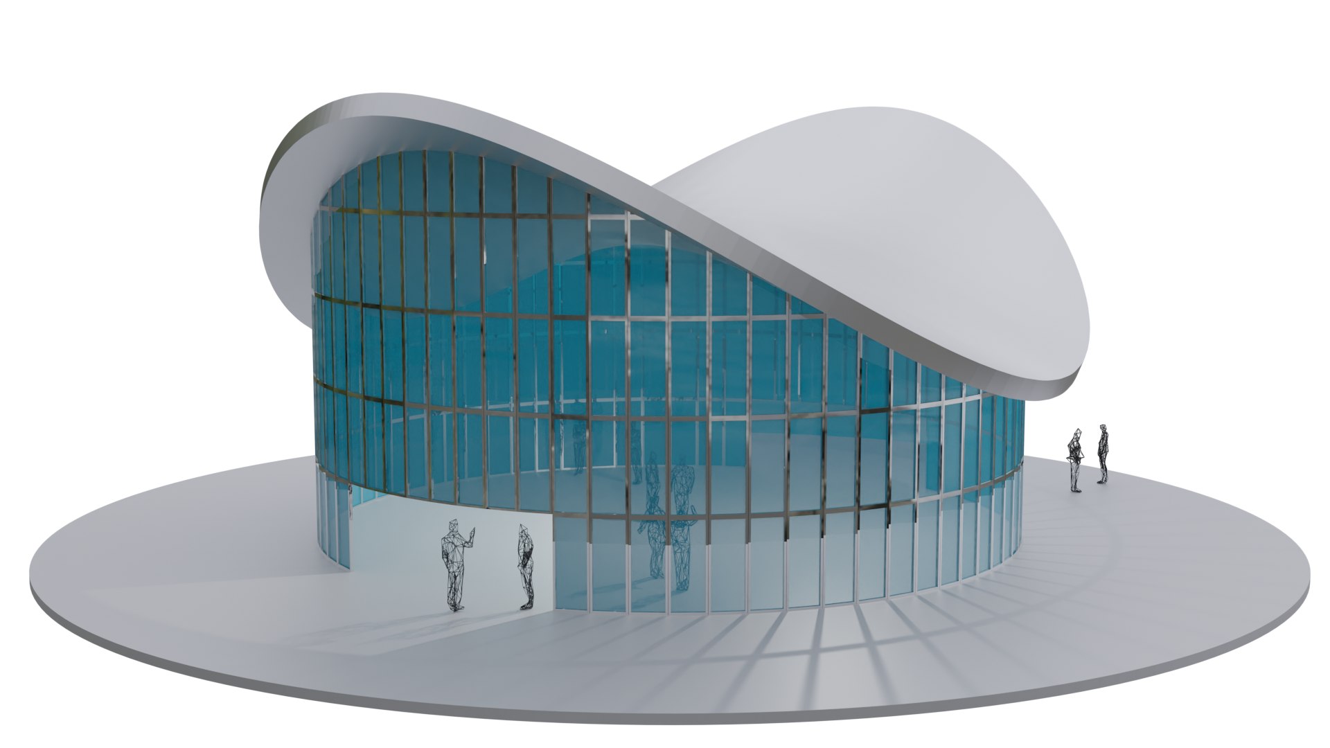 3D Wavy Roof Pavillion 02 Circle - TurboSquid 2198919