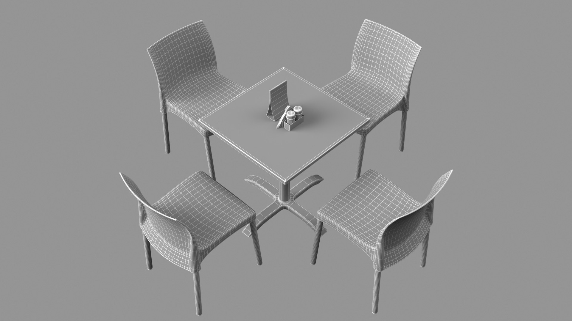 Table Set 3D Model - TurboSquid 1627133