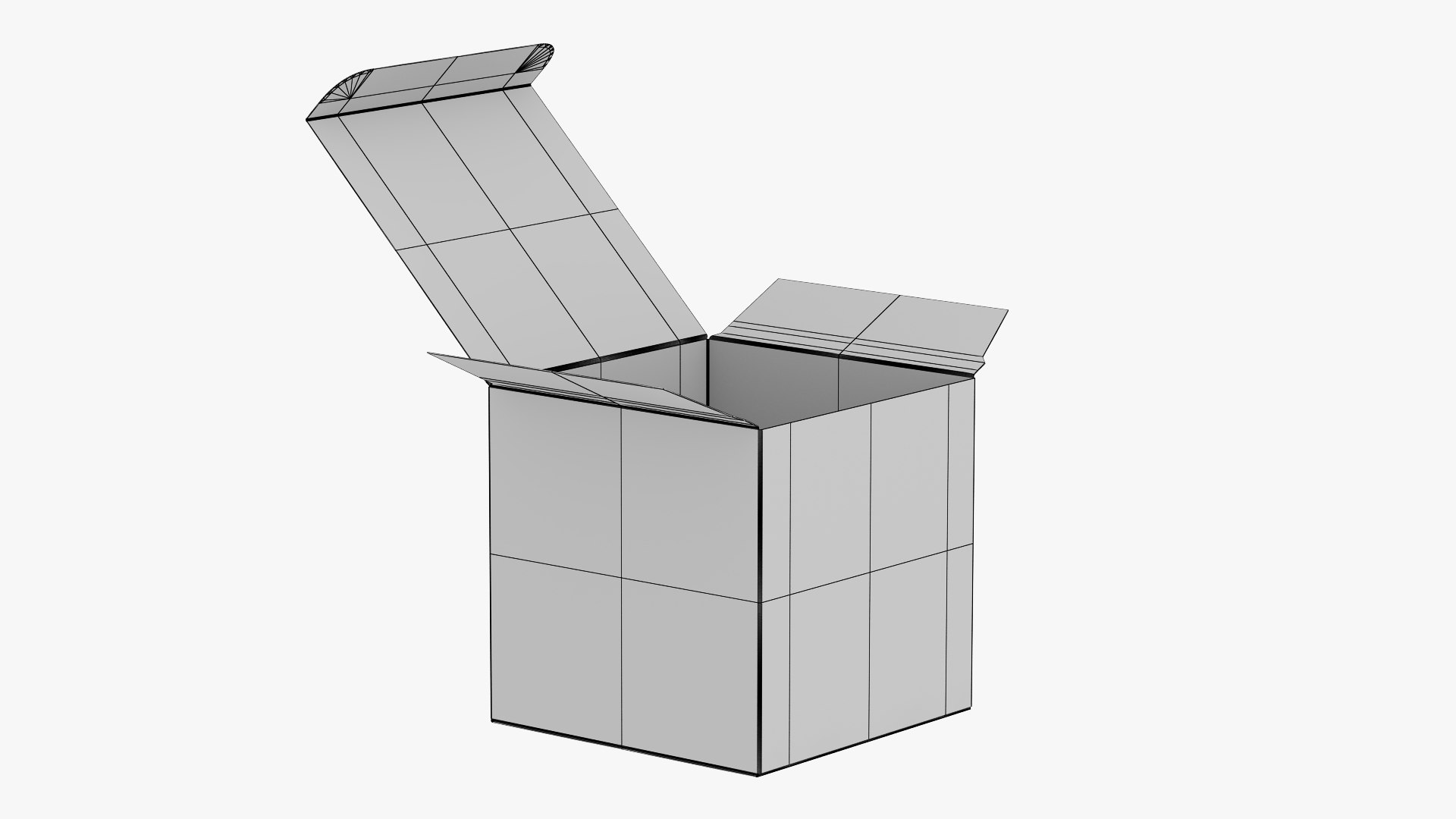 3D Open Packaging Box model - TurboSquid 2042591