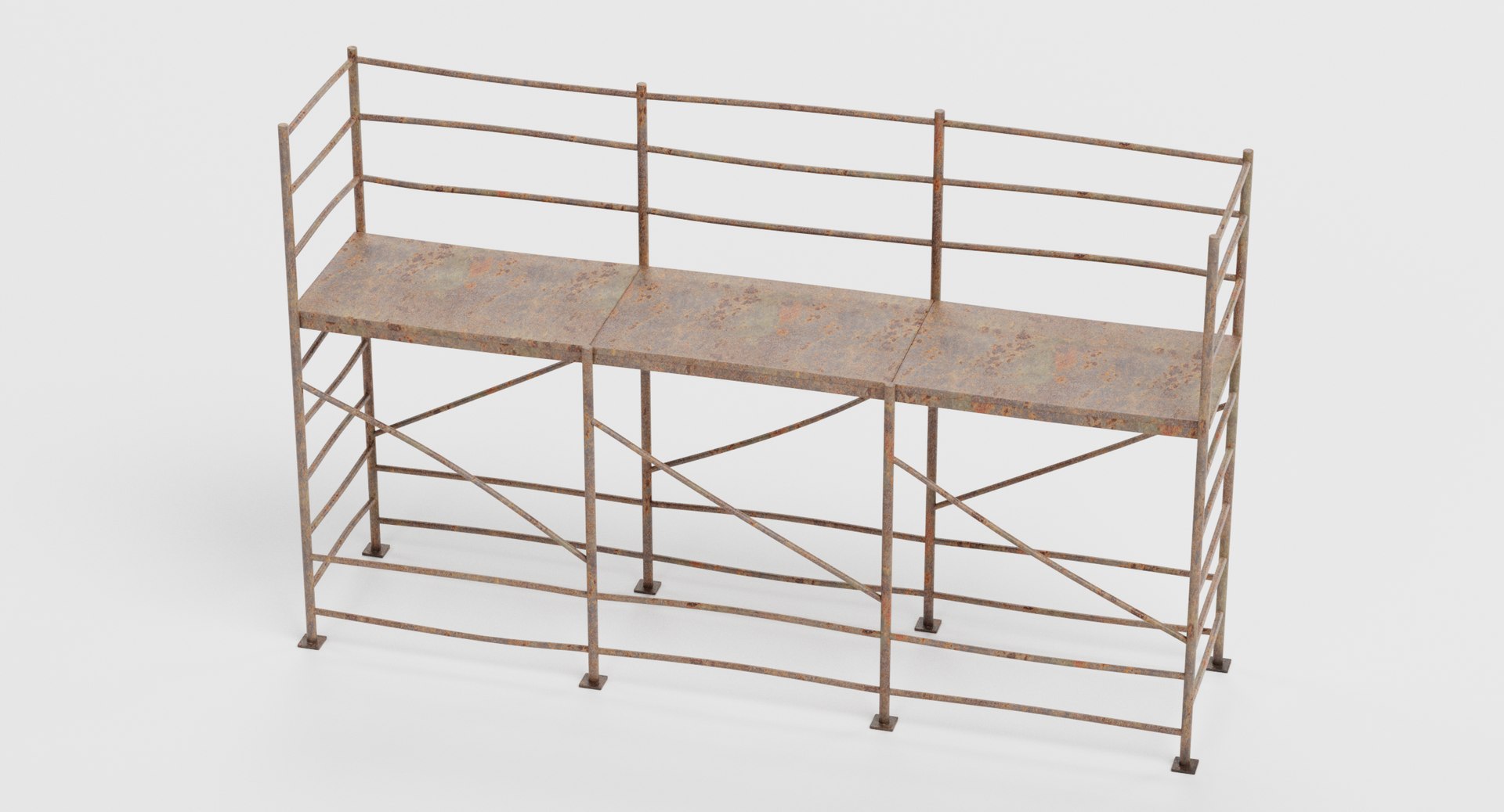 3D Old Scaffolding - TurboSquid 1402302