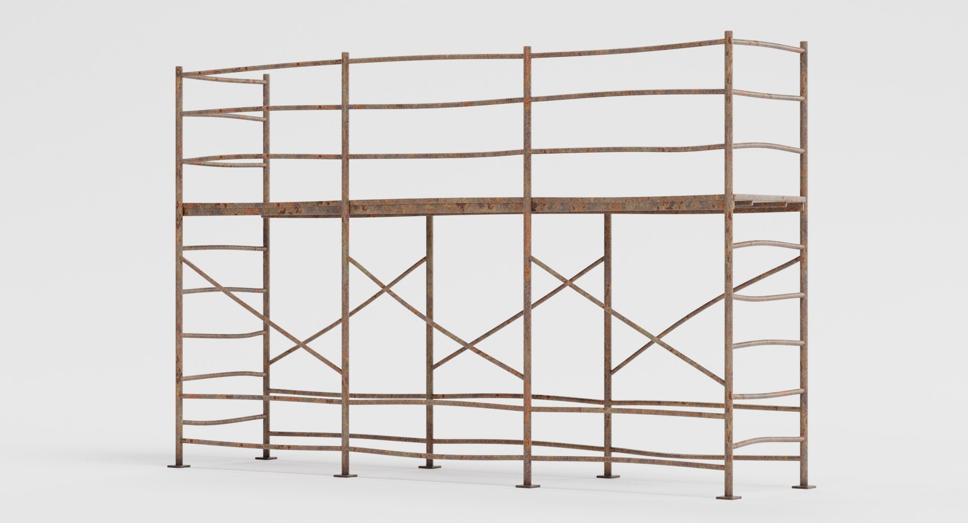 3D Old Scaffolding - TurboSquid 1402302