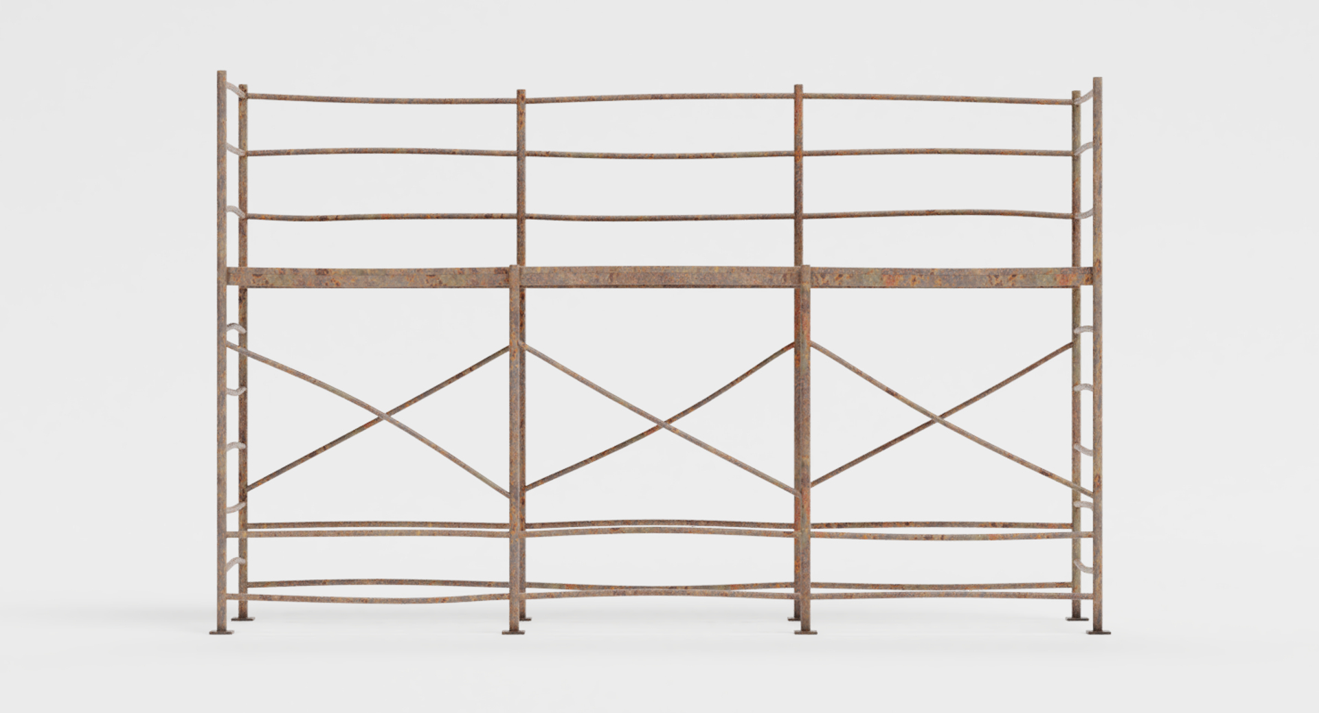3D Old Scaffolding - TurboSquid 1402302