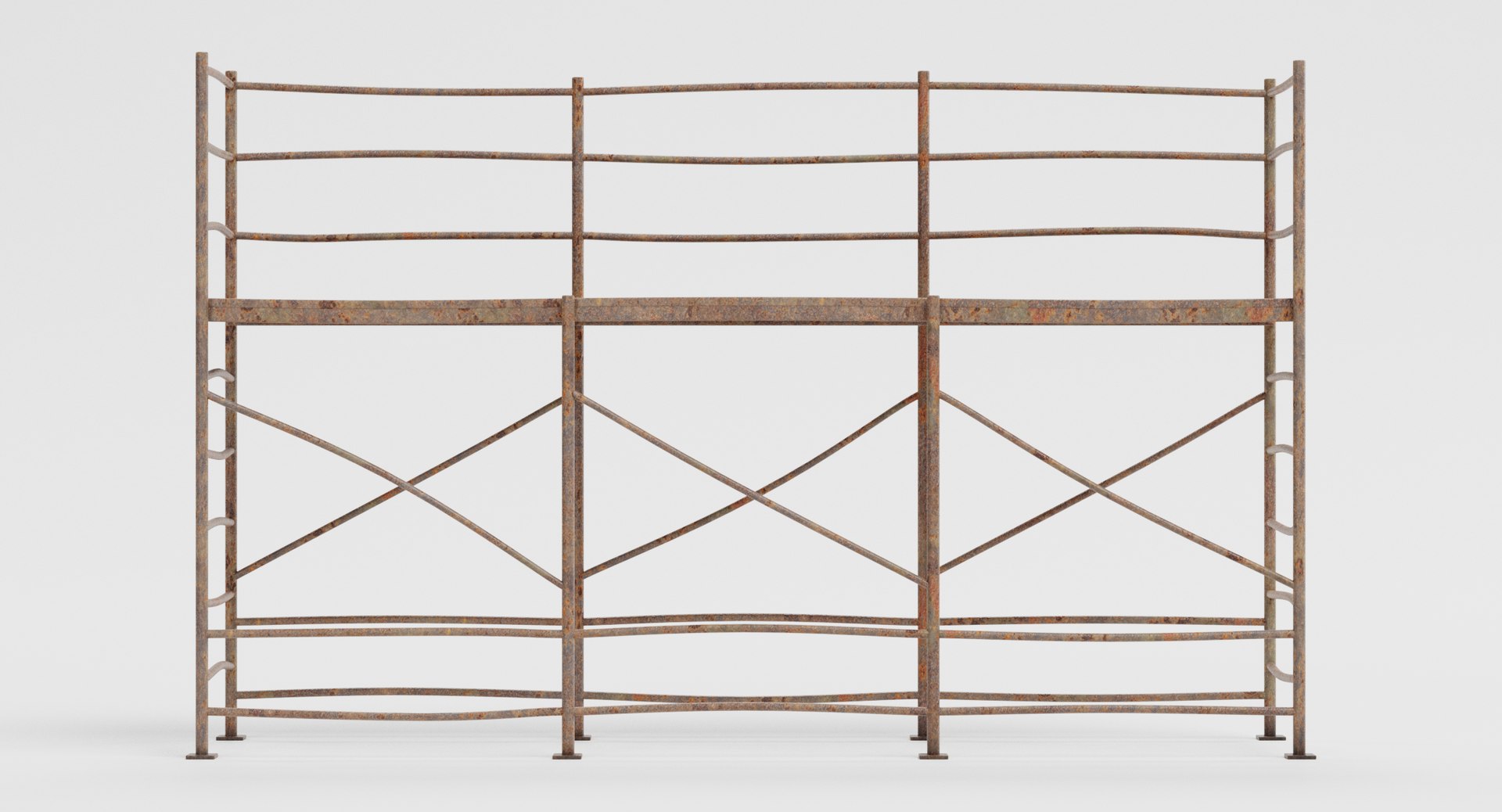 3D Old Scaffolding - TurboSquid 1402302