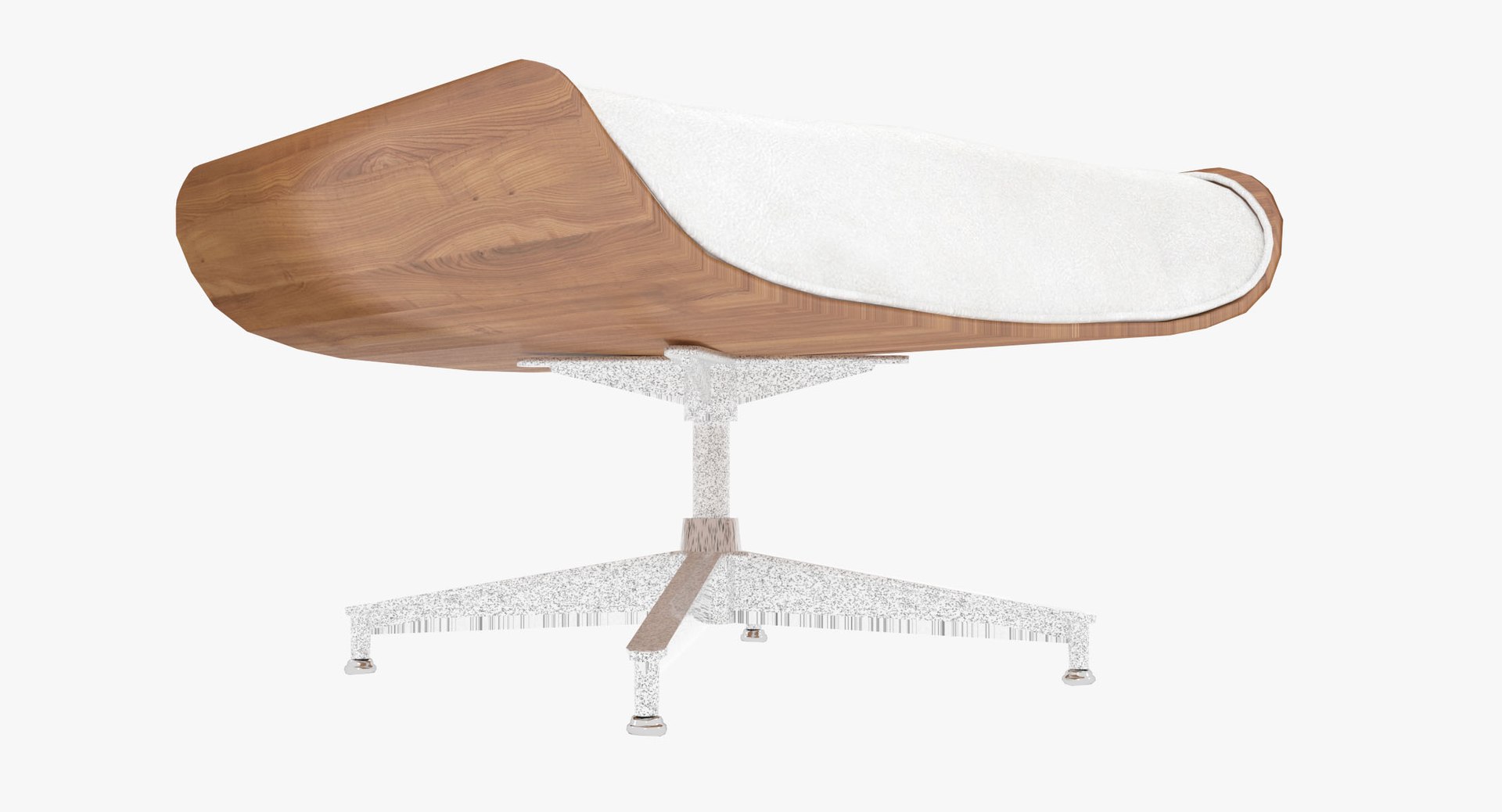 Eames Ottoman Wooden Leather 3D Model - TurboSquid 1698438