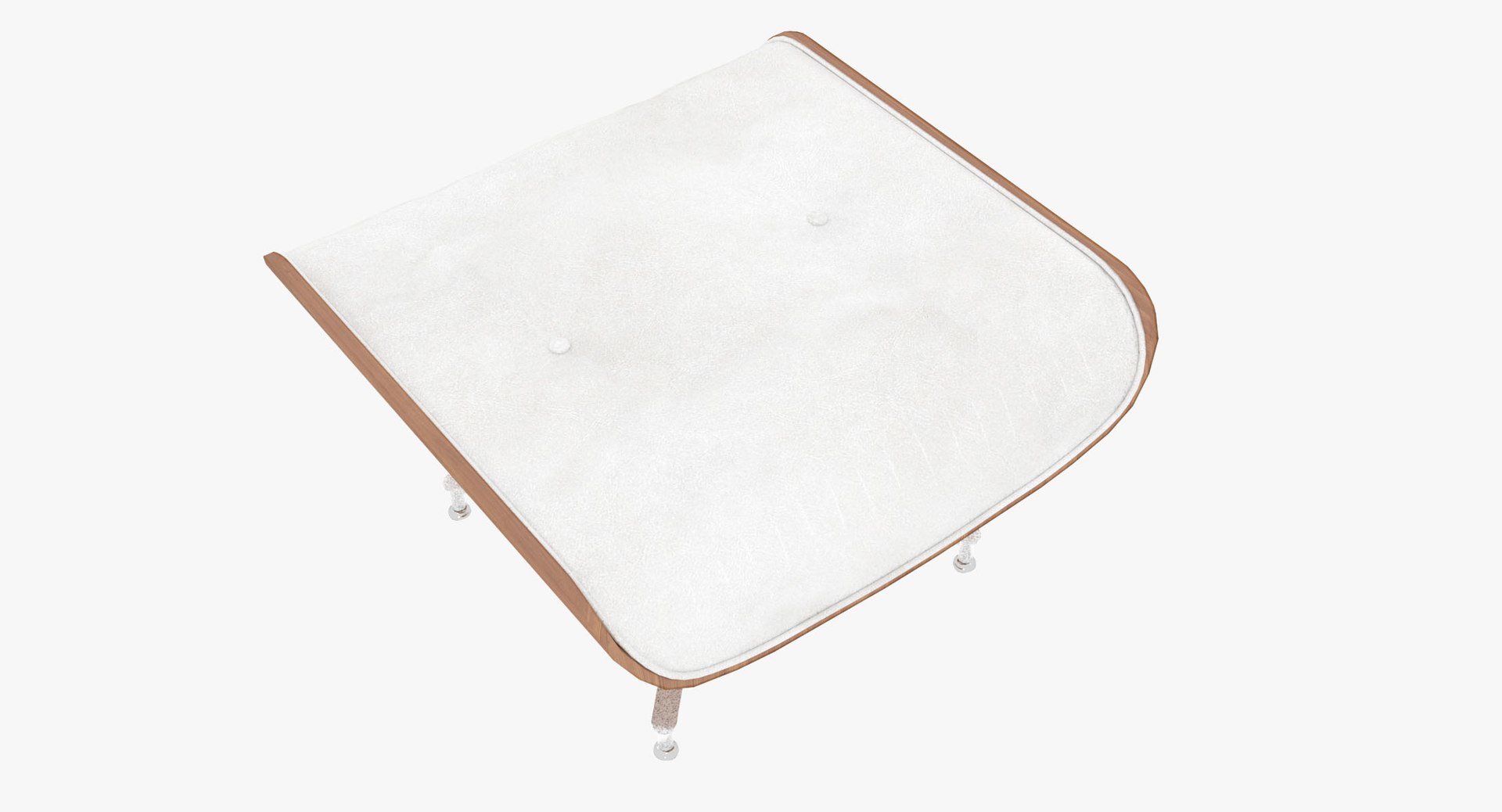 Eames Ottoman Wooden Leather 3D Model - TurboSquid 1698438