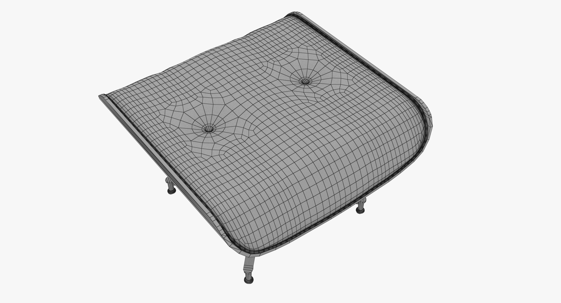 Eames Ottoman Wooden Leather 3D Model - TurboSquid 1698438