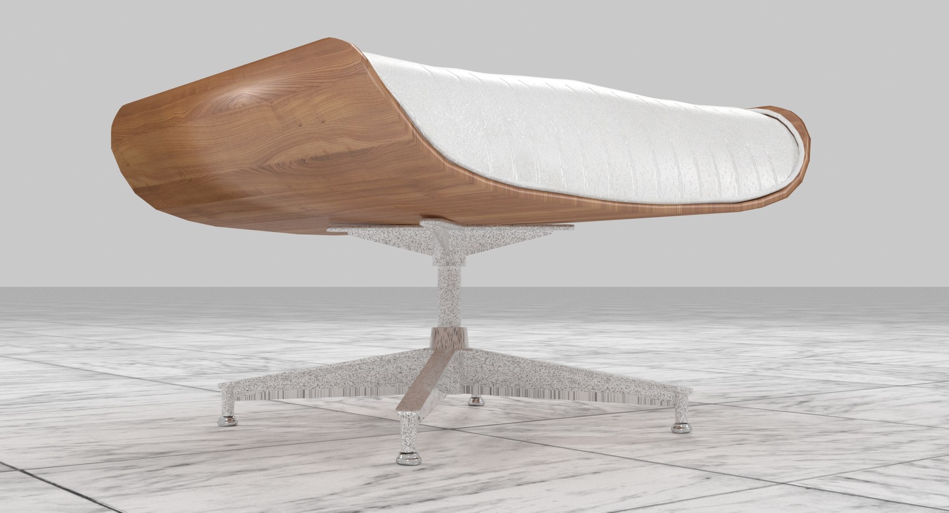 Eames Ottoman Wooden Leather 3D Model - TurboSquid 1698438