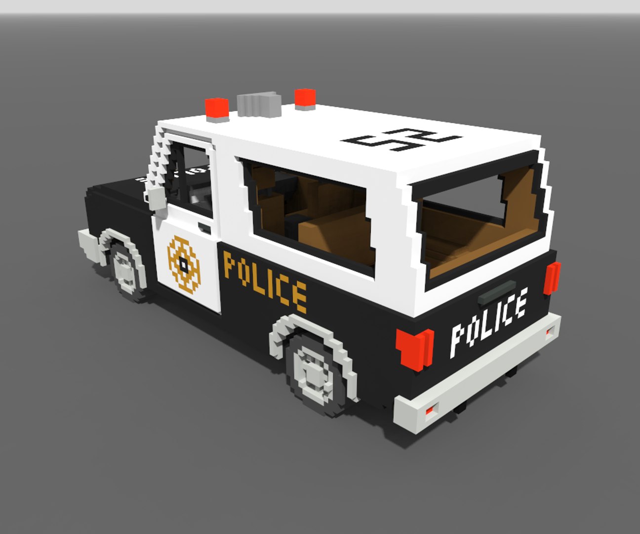 3D Voxel Police Suv Model - TurboSquid 1444599