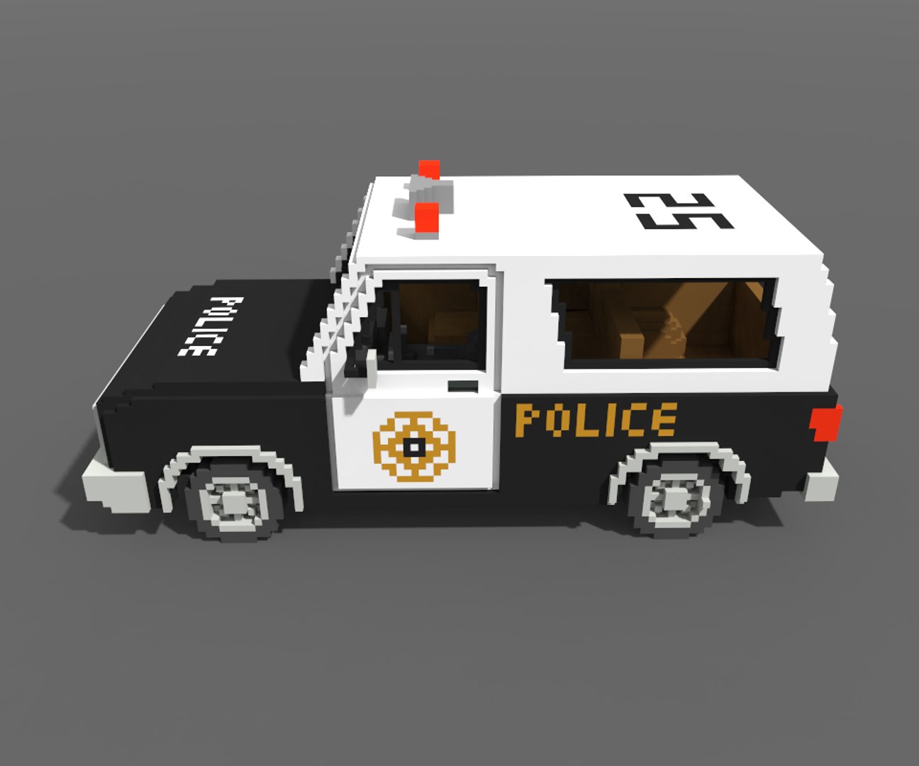 3D Voxel Police Suv Model - TurboSquid 1444599