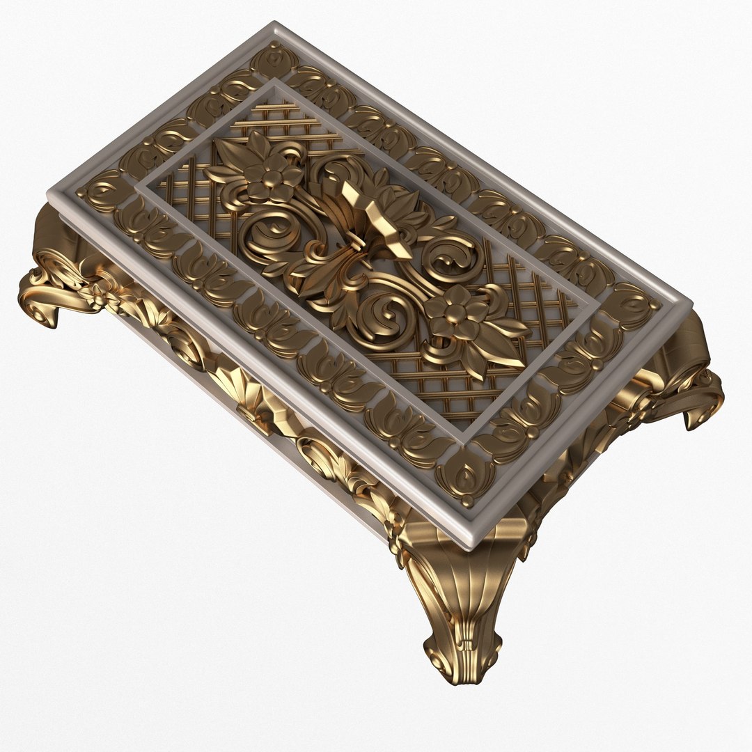 Casket Carved 015 White 3D Model - TurboSquid 2208000