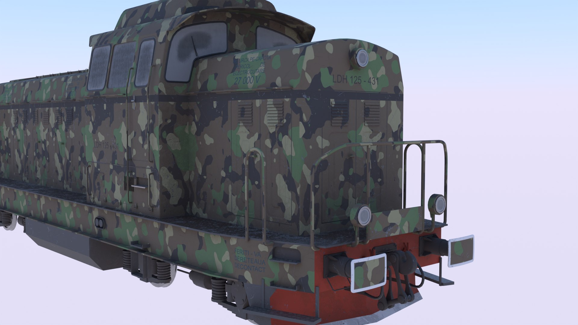 3D Locomotive Military Paint Model - TurboSquid 2253363