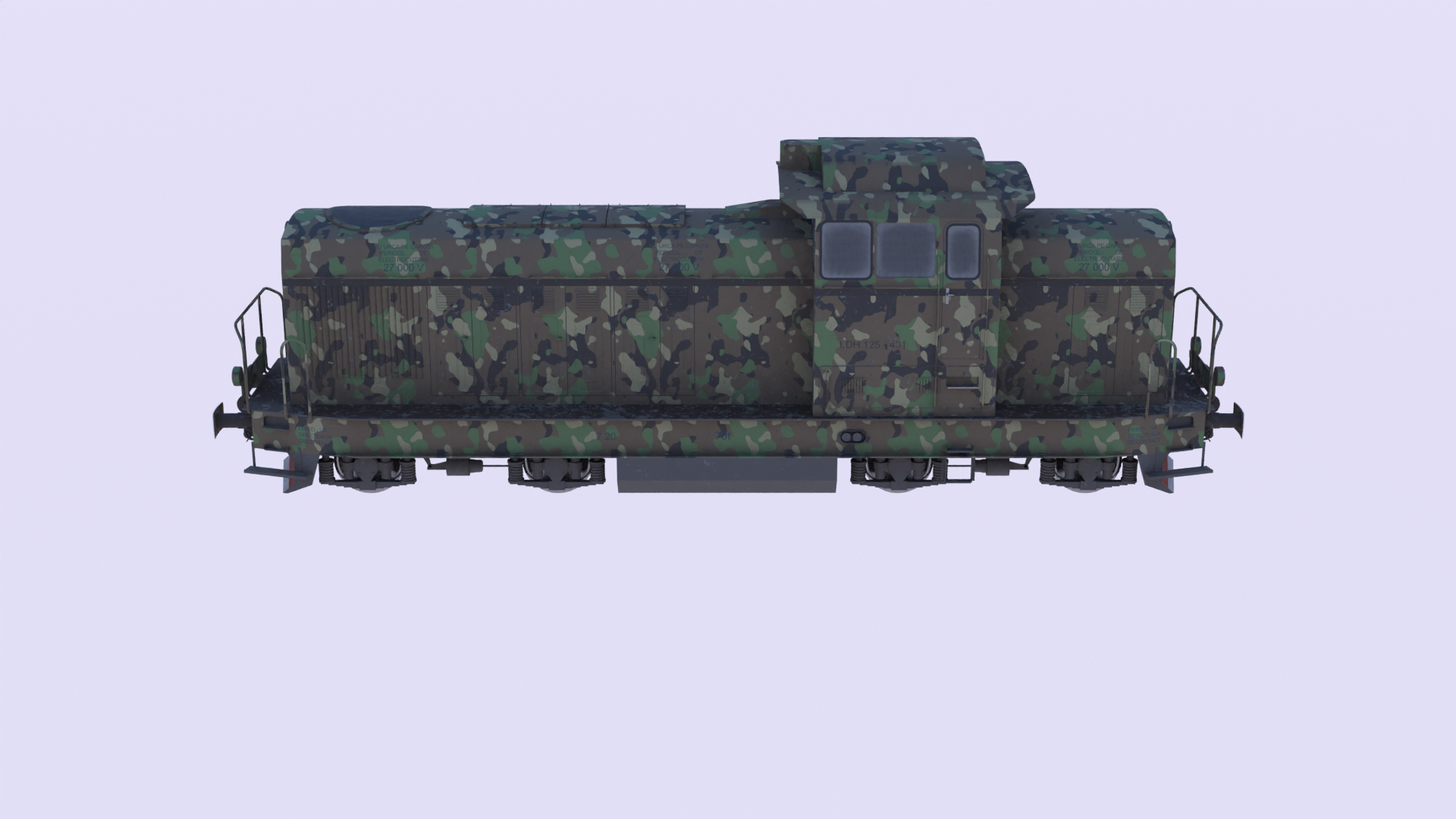 3D Locomotive Military Paint Model - TurboSquid 2253363