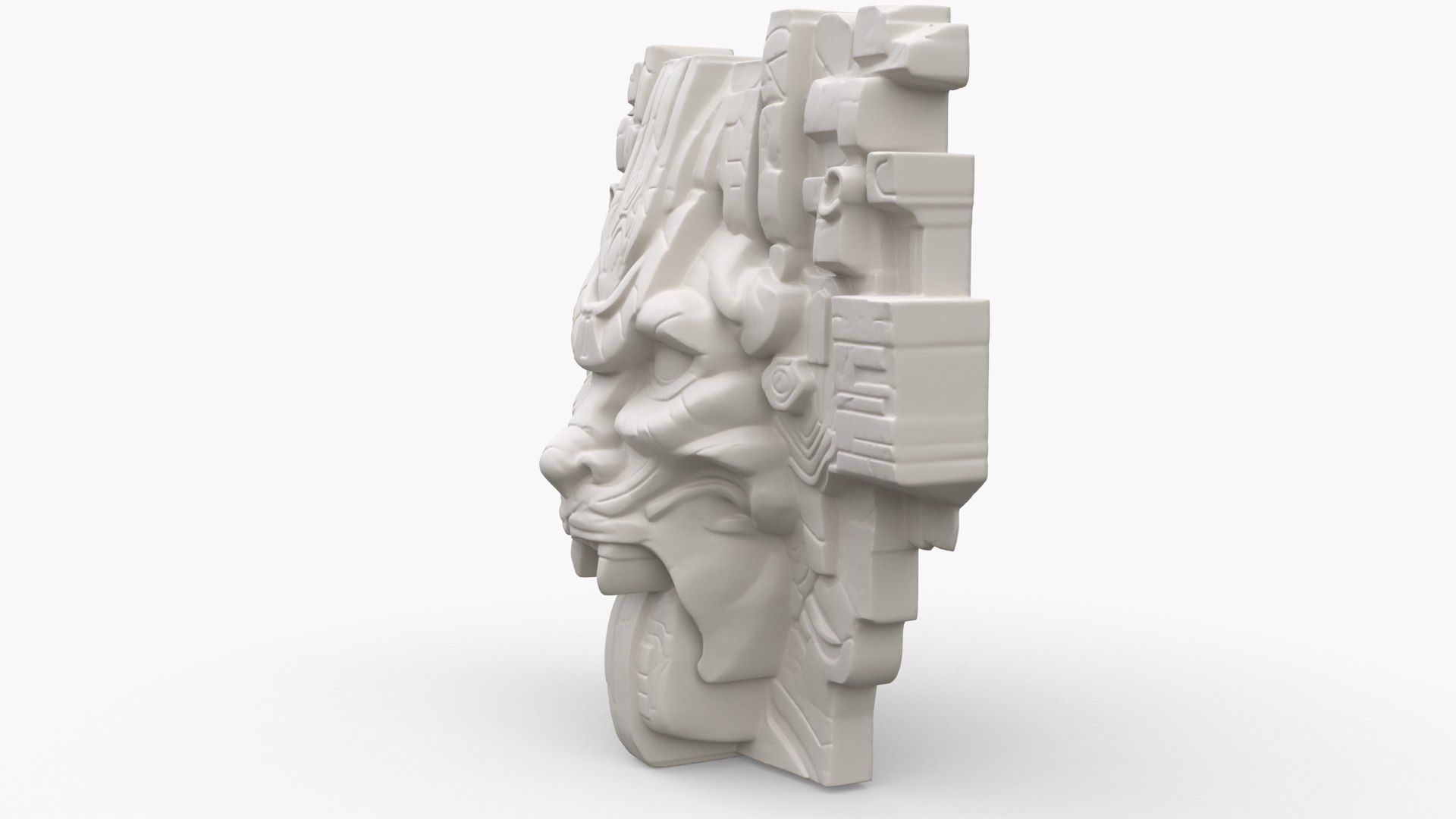 Aztec Stone Head 4 3D - TurboSquid 2196560